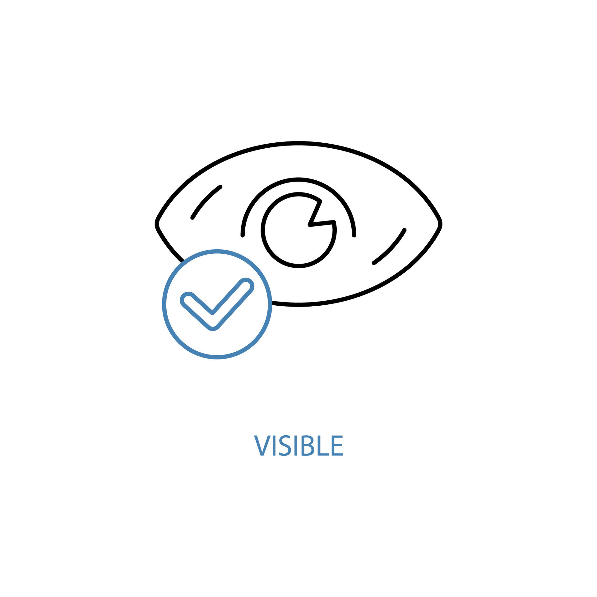 visible concept line icon. Simple element illustration. visible concept outline symbol design ...