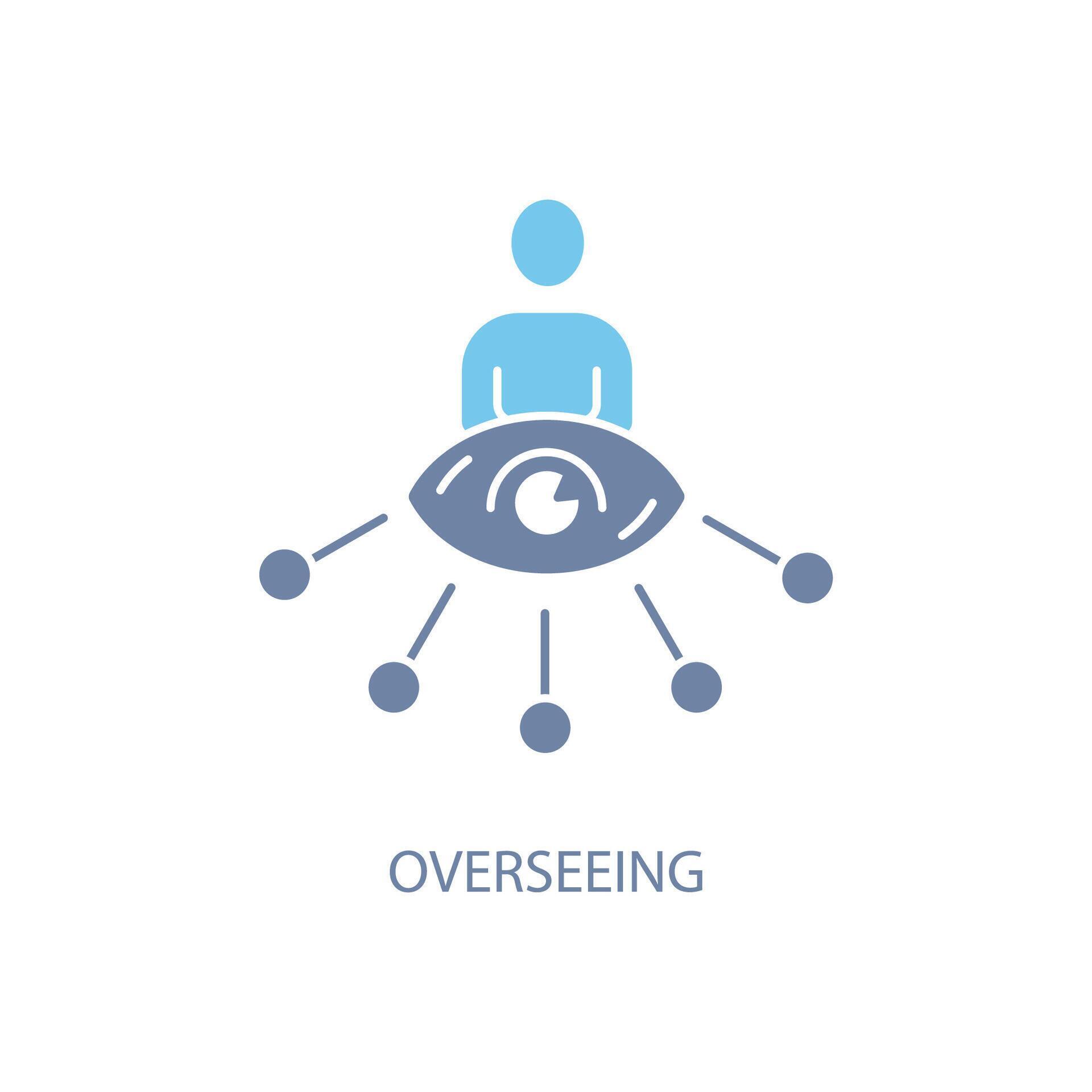 overseeing concept line icon. Simple element illustration. overseeing concept outline symbol ...