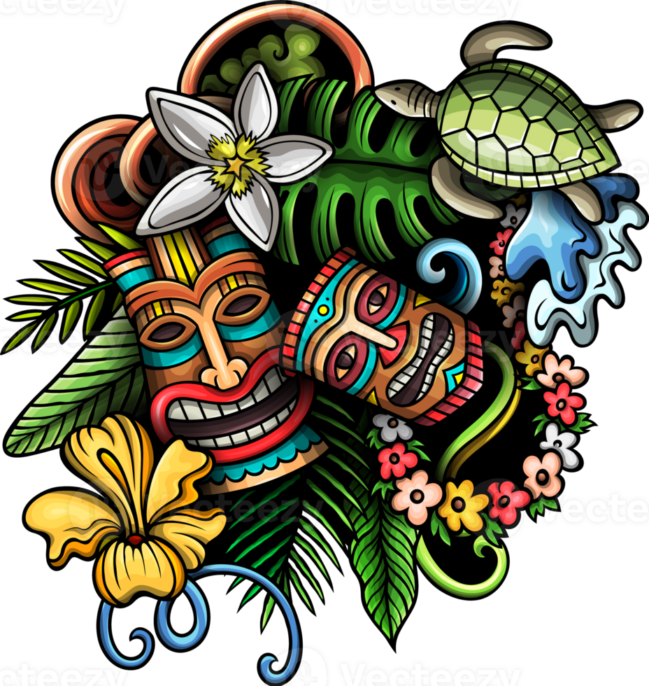 Hawaii Detaljerad Tecknad Serie Illustration 37748833 Png