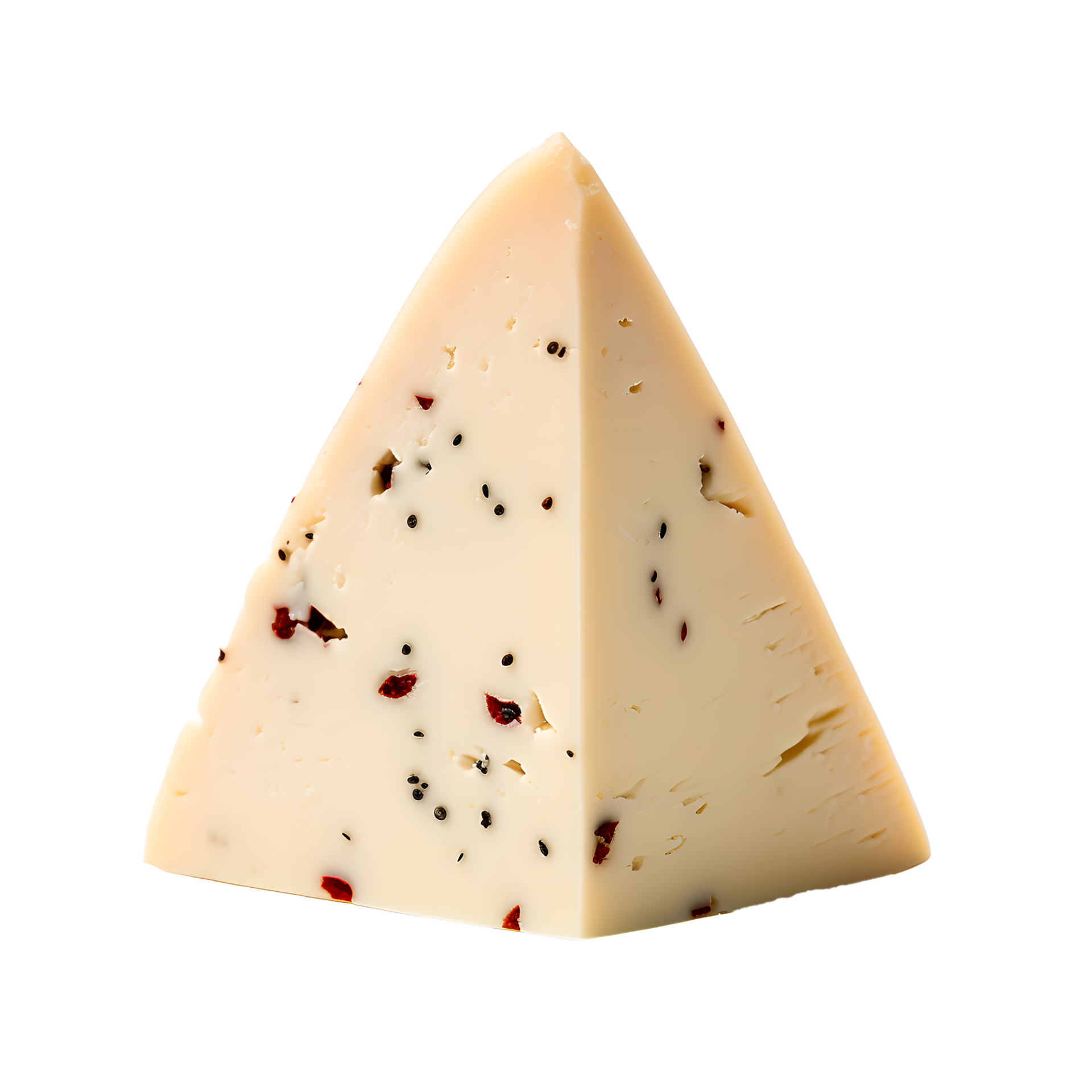 AI generated Close up photo of piece of cheese without background ...