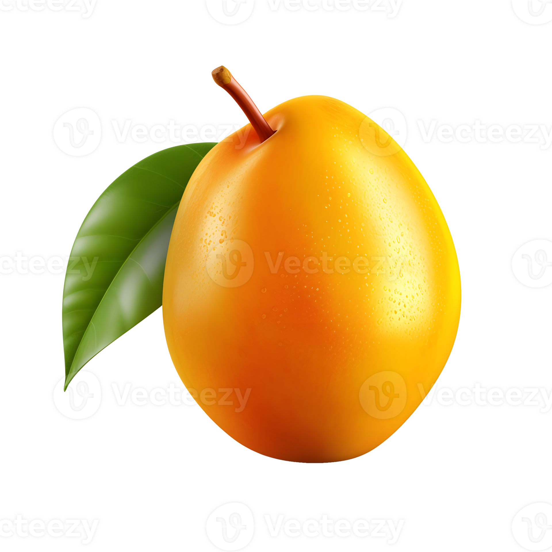 AI generated Close up photo of ripe and fresh mango without background ...