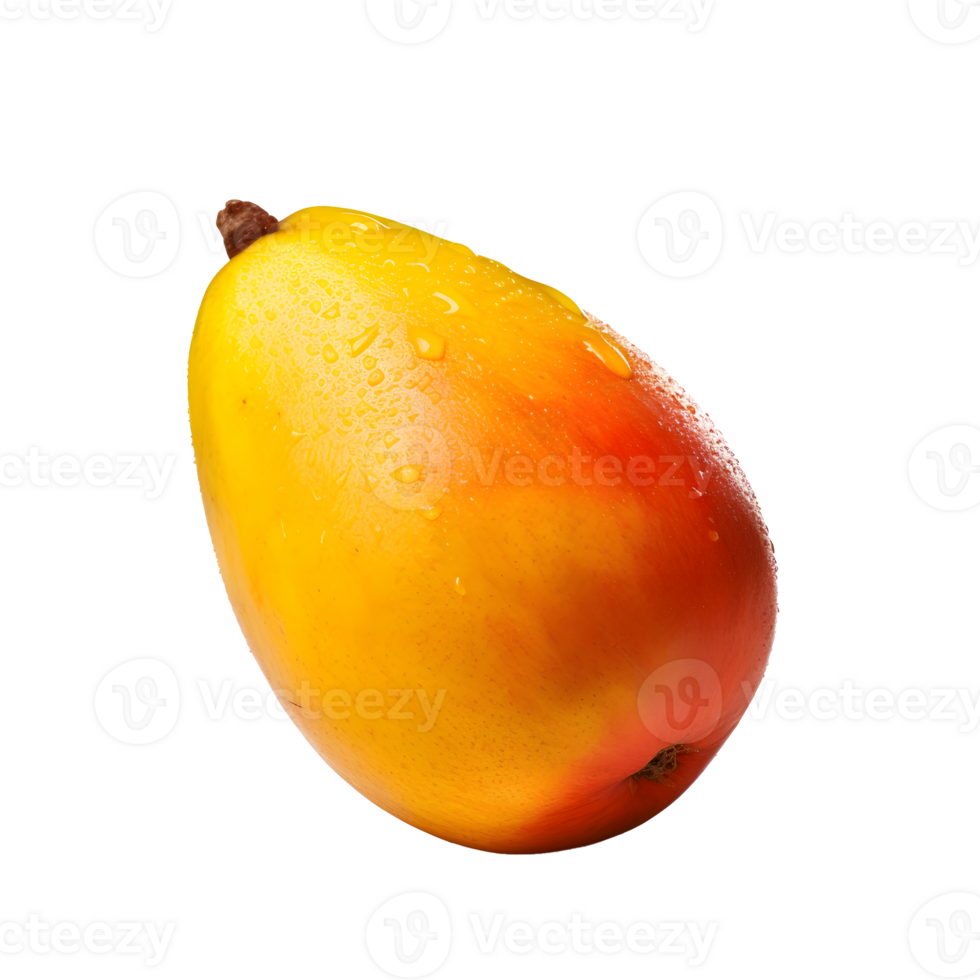 AI generated Close up photo of ripe and fresh mango without background ...