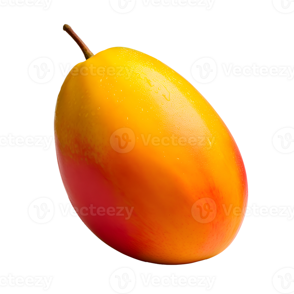 AI generated Close up photo of ripe and fresh mango without background ...