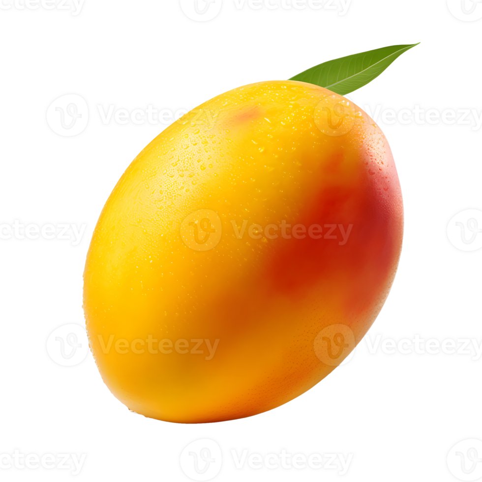 AI generated Close up photo of ripe and fresh mango without background ...