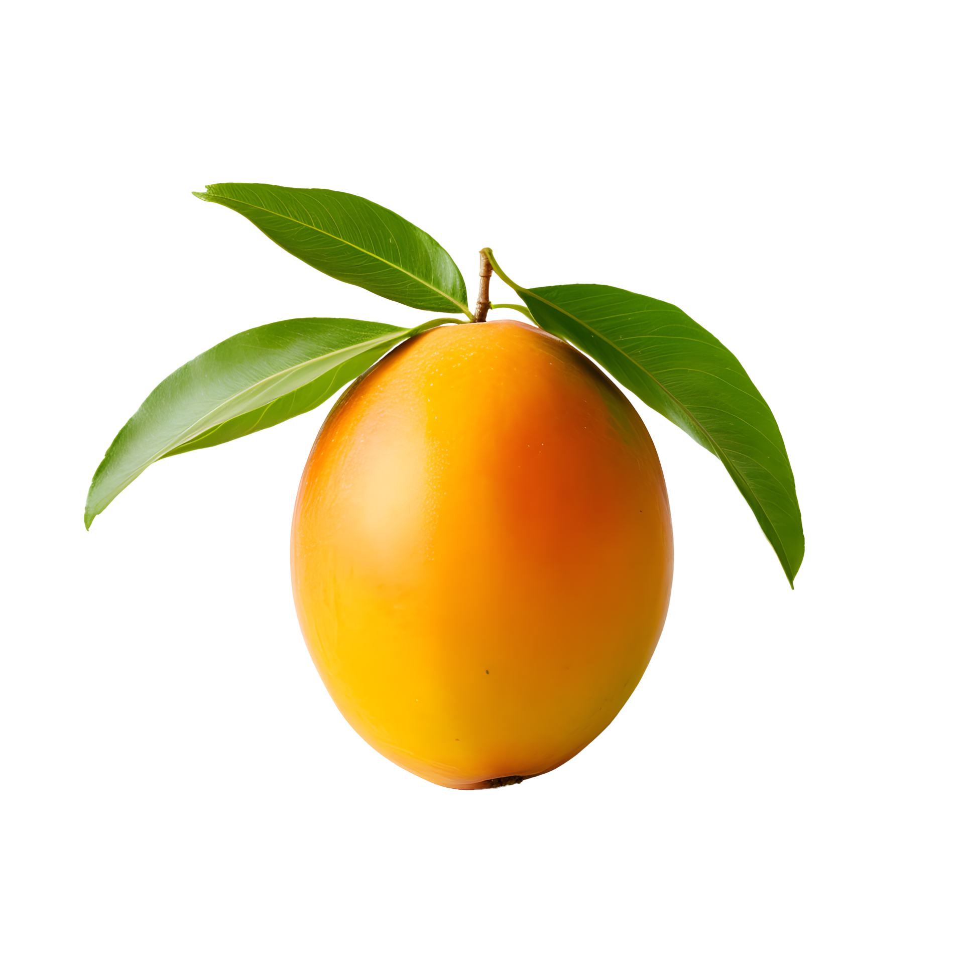 AI generated Close up photo of ripe and fresh mango without background ...