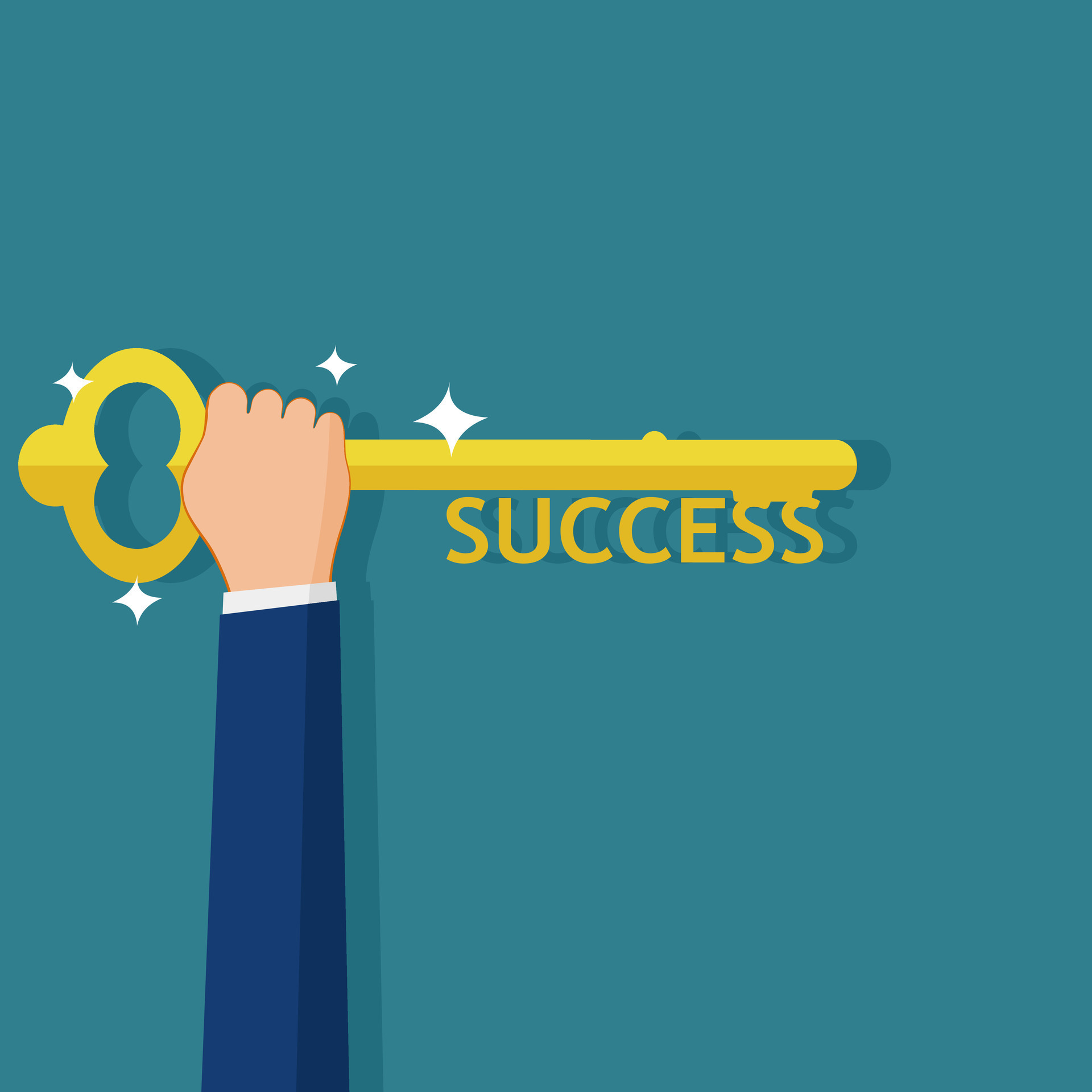 Hand holding key to success. A symbol of success 37764545 Vector Art at ...