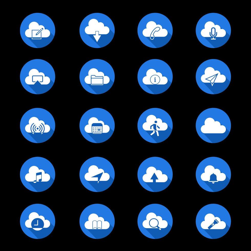 Cloud Computing icons. Network icons set 37767657 Vector Art at Vecteezy