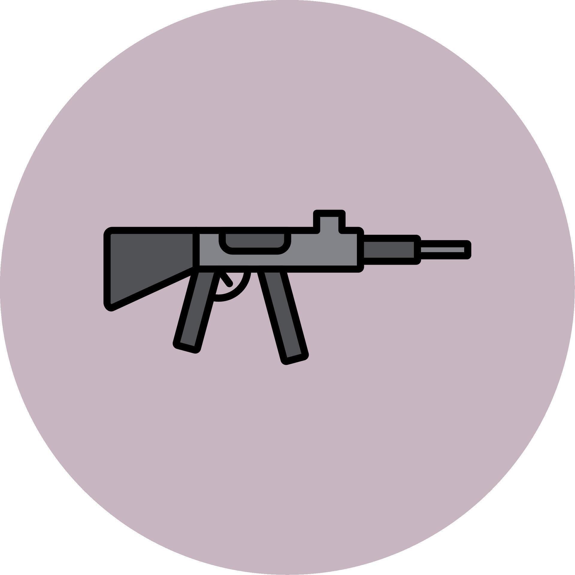 Machine Gun Line Filled multicolour Circle Icon 37768798 Vector Art at Vecteezy