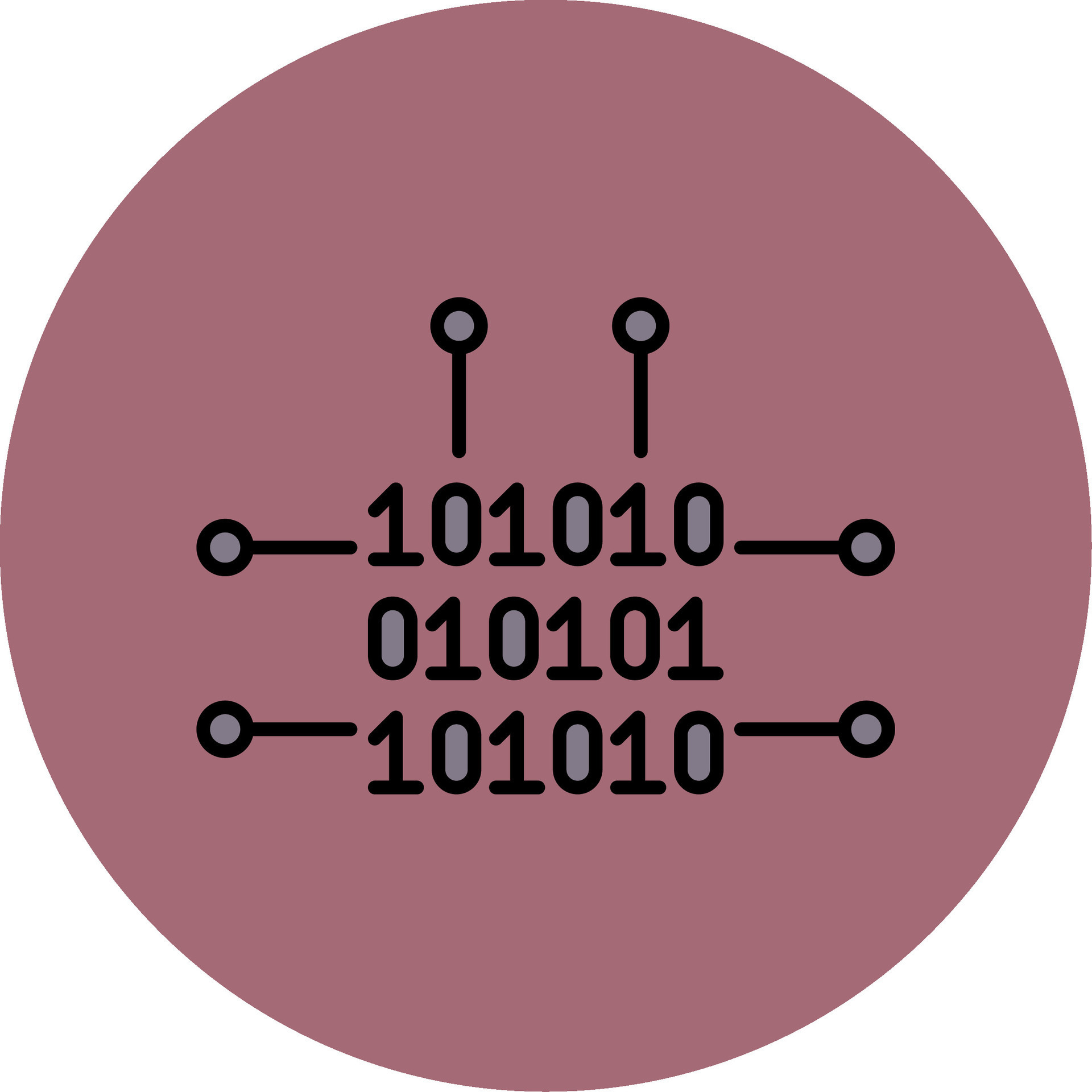 Binary Code Line Filled Multicolour Circle Icon 37769736 Vector Art At Vecteezy