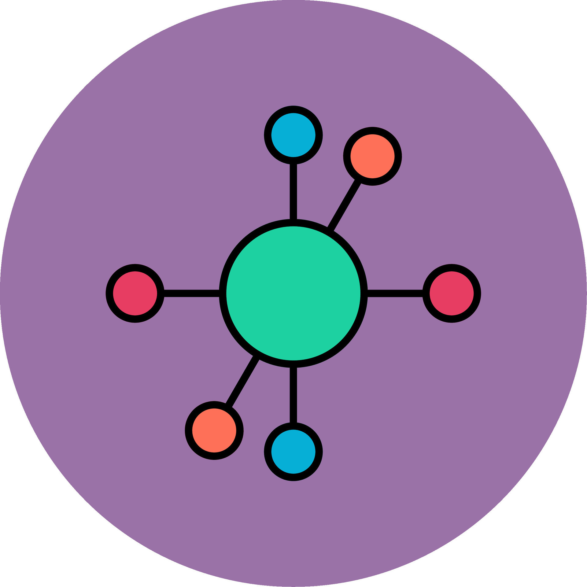 Diagram Line Filled multicolour Circle Icon 37777540 Vector Art at Vecteezy