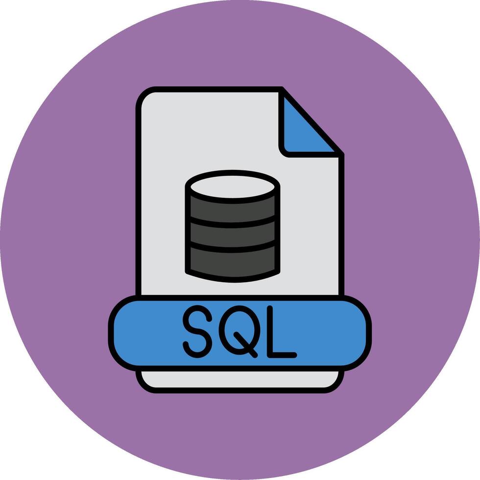 Sql Line Filled multicolour Circle Icon 37777643 Vector Art at Vecteezy