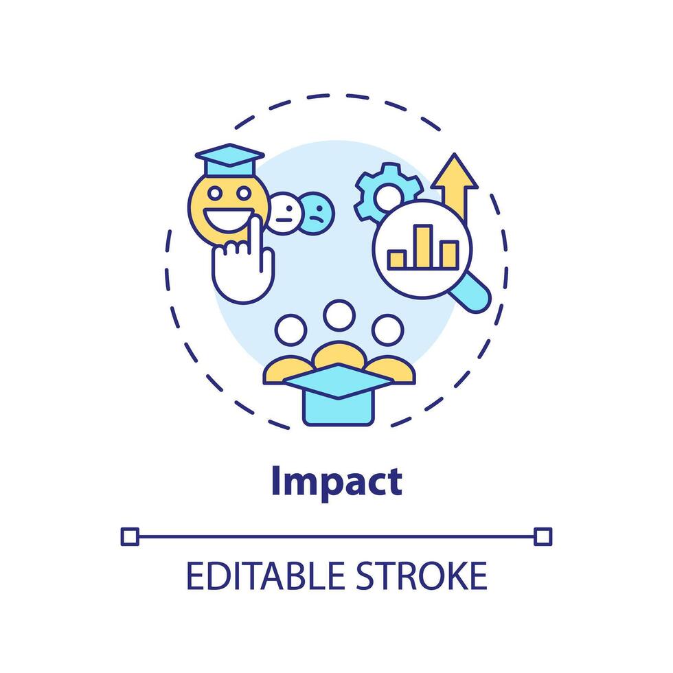 2D editable multicolor impact icon, simple isolated vector, thin line ... 2D editable multicolor impact icon, simple isolated vector, thin line ...