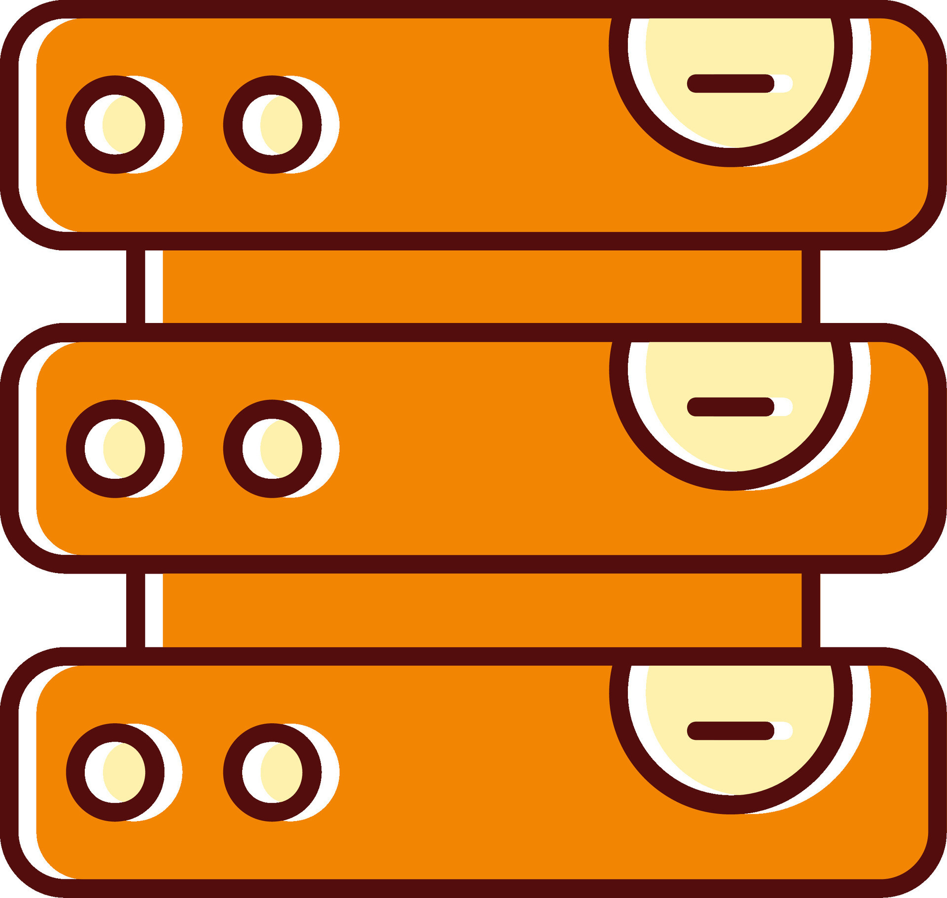 Database filled Sliped Retro Icon 37789054 Vector Art at Vecteezy