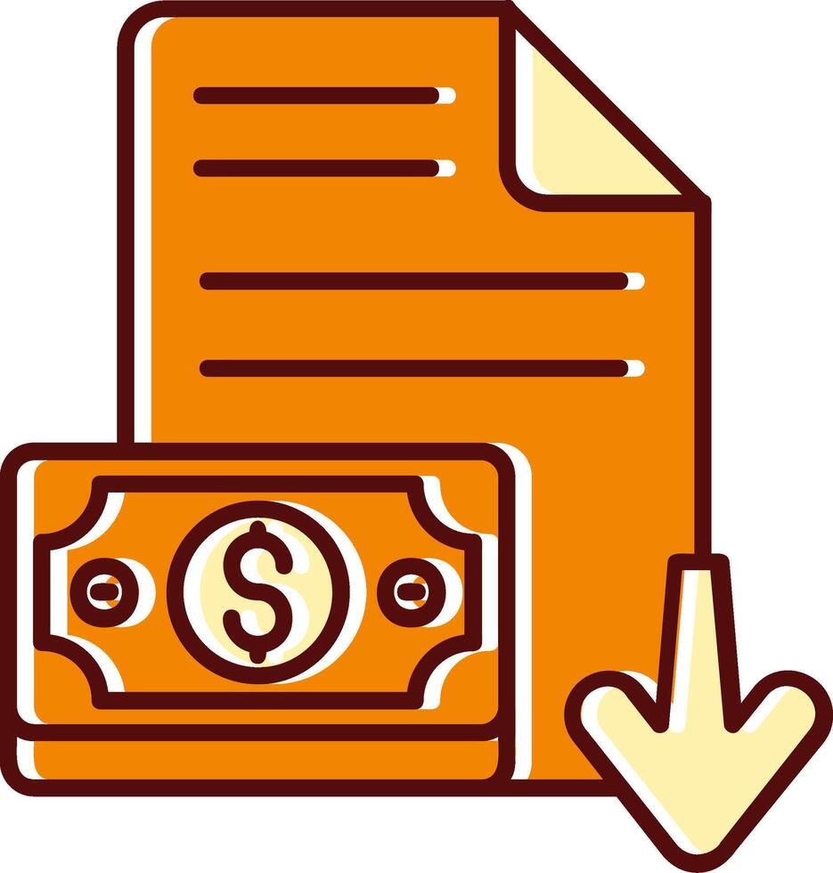 Decrease filled Sliped Retro Icon 37789341 Vector Art at Vecteezy