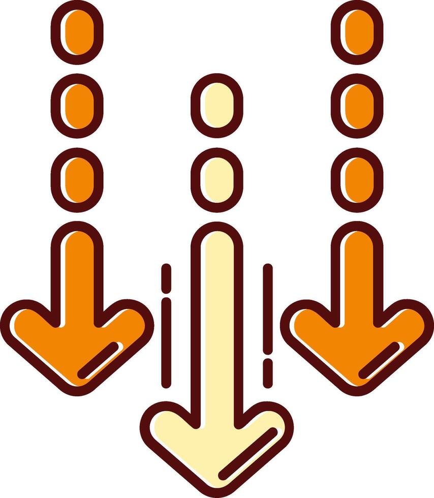 Decrease filled Sliped Retro Icon 37789434 Vector Art at Vecteezy