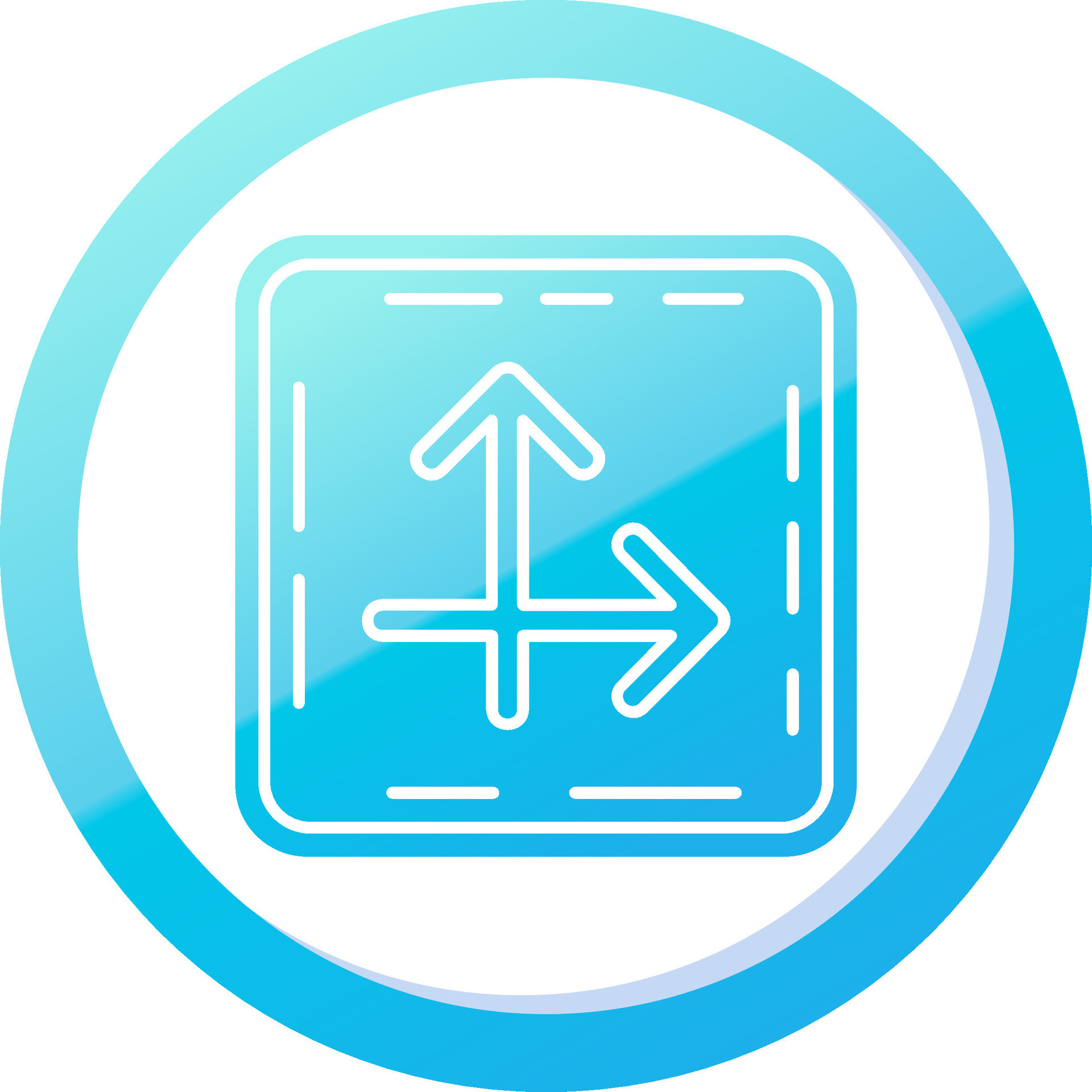 Intersect Solid Blue Gradient Icon 37793624 Vector Art at Vecteezy