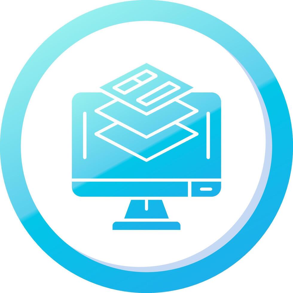 Layer Solid Blue Gradient Icon 37793672 Vector Art at Vecteezy