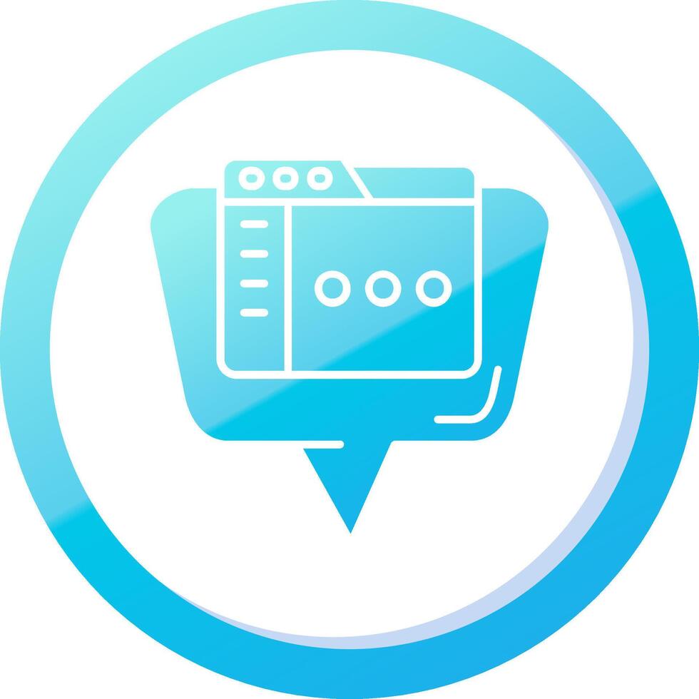 Browser Solid Blue Gradient Icon 37793717 Vector Art at Vecteezy