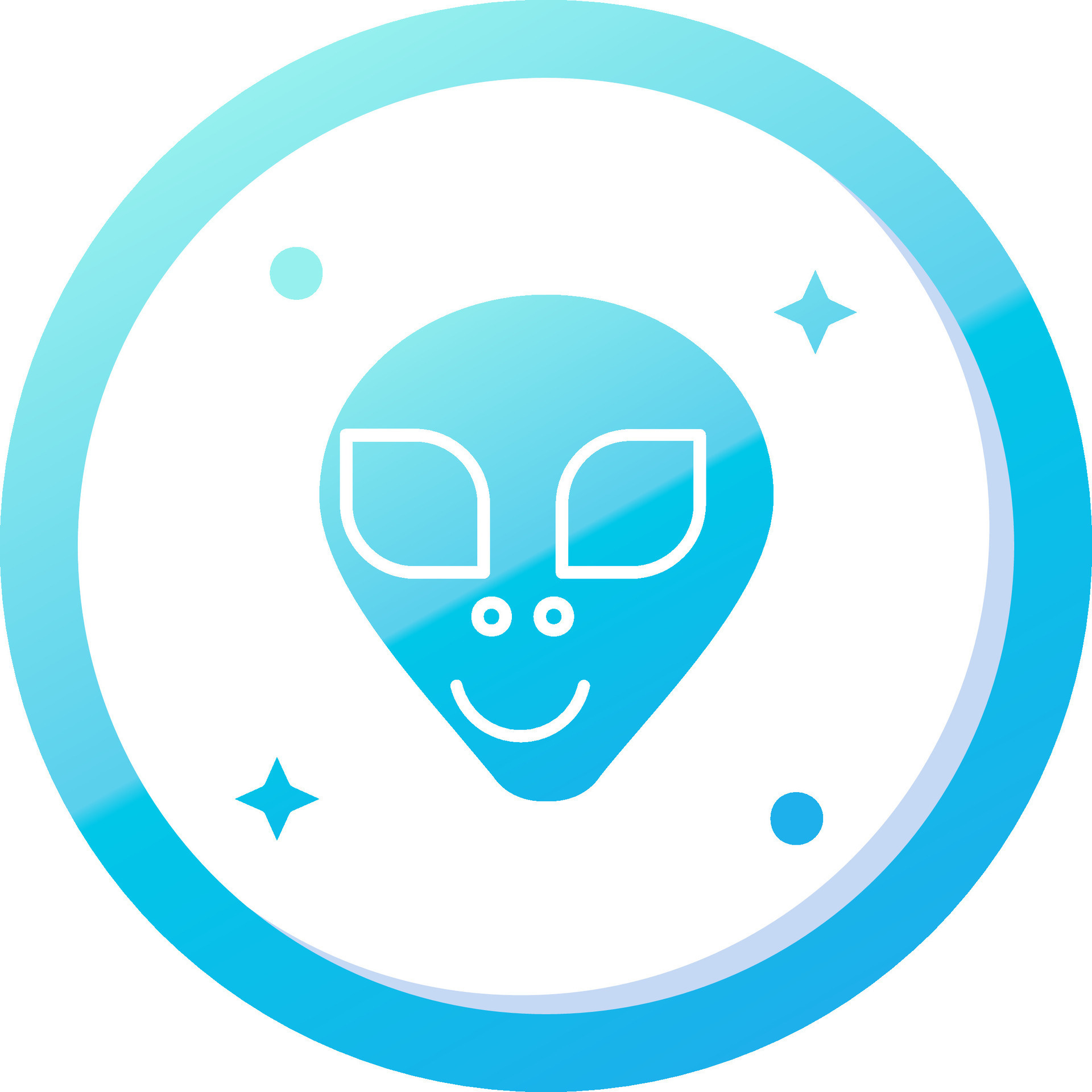 Alien Solid Blue Gradient Icon 37793738 Vector Art at Vecteezy