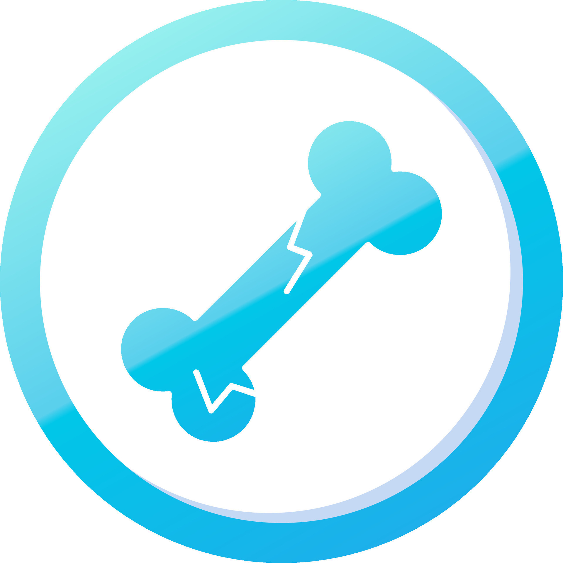 Bone Solid Blue Gradient Icon 37793749 Vector Art at Vecteezy