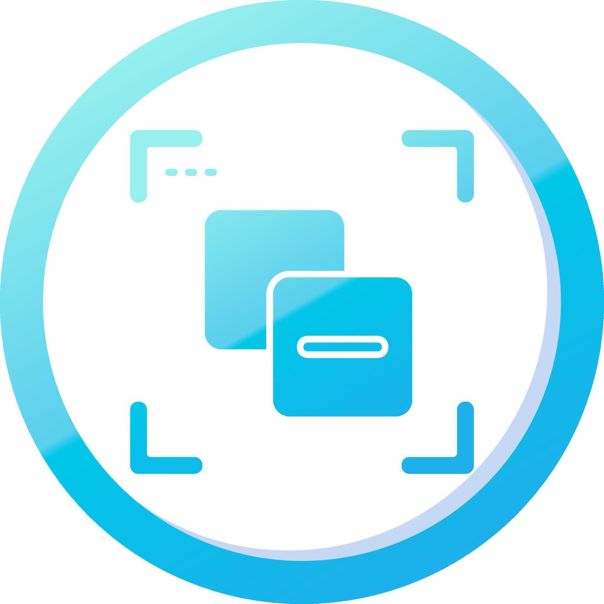 Substract Solid Blue Gradient Icon 37793910 Vector Art at Vecteezy