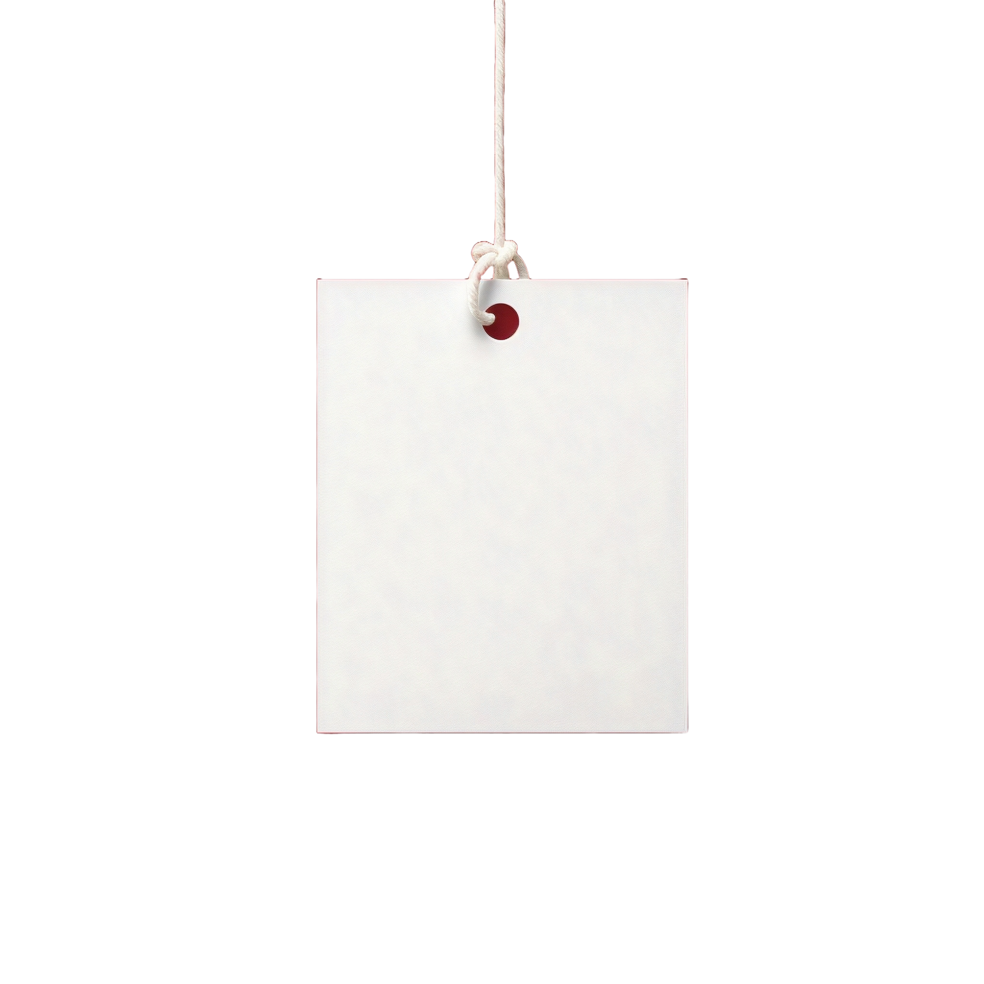 AI generated a blank white tag hanging on a string 37796349 PNG