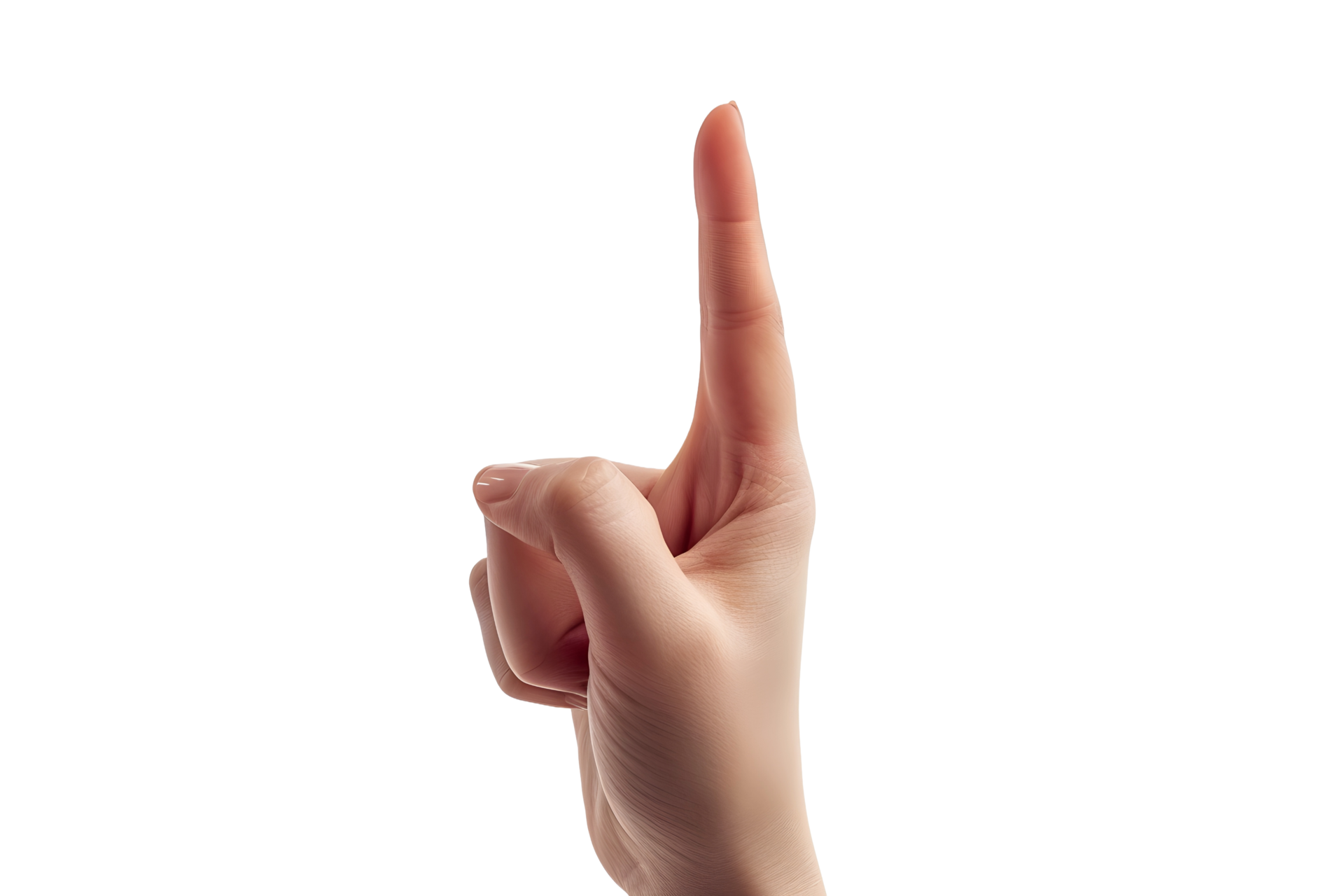 AI generated a hand pointing up on a transparent background 37796613 PNG