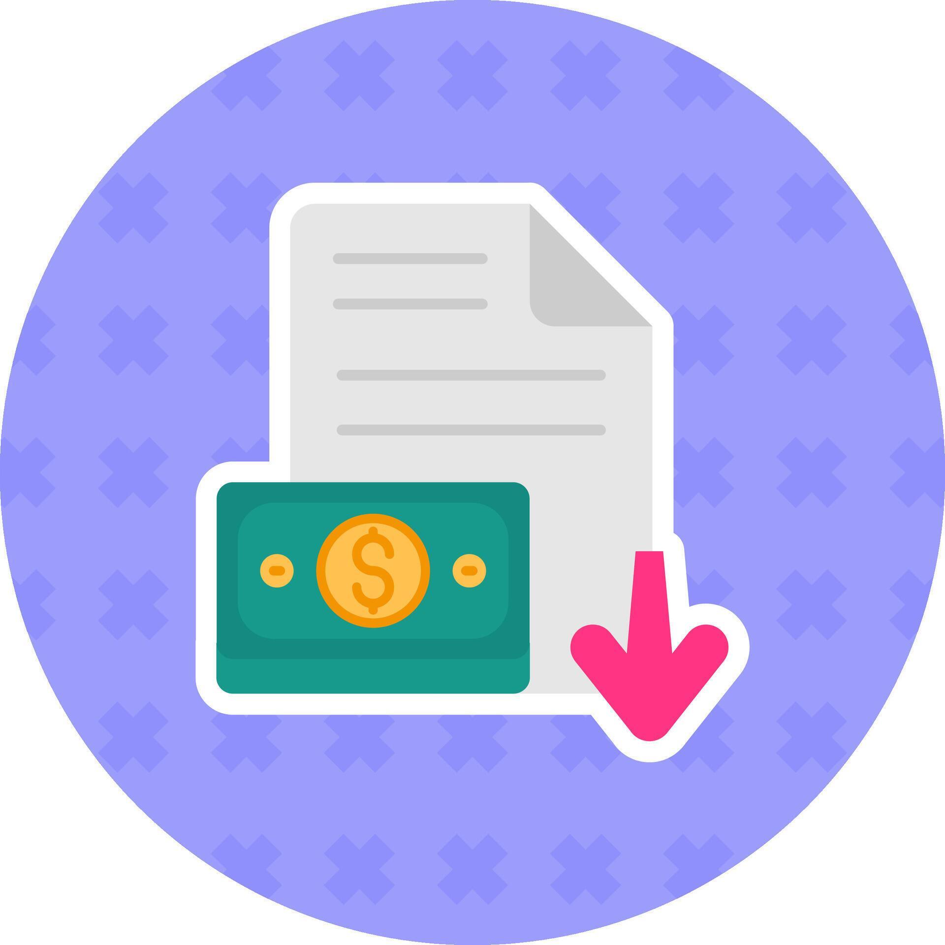 Decrease Flat Sticker Icon 37796719 Vector Art at Vecteezy