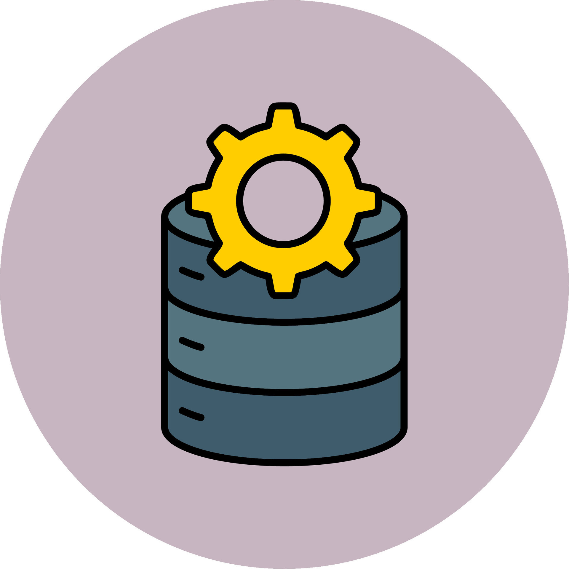 Database Management Line Filled multicolour Circle Icon 37798127 Vector ...
