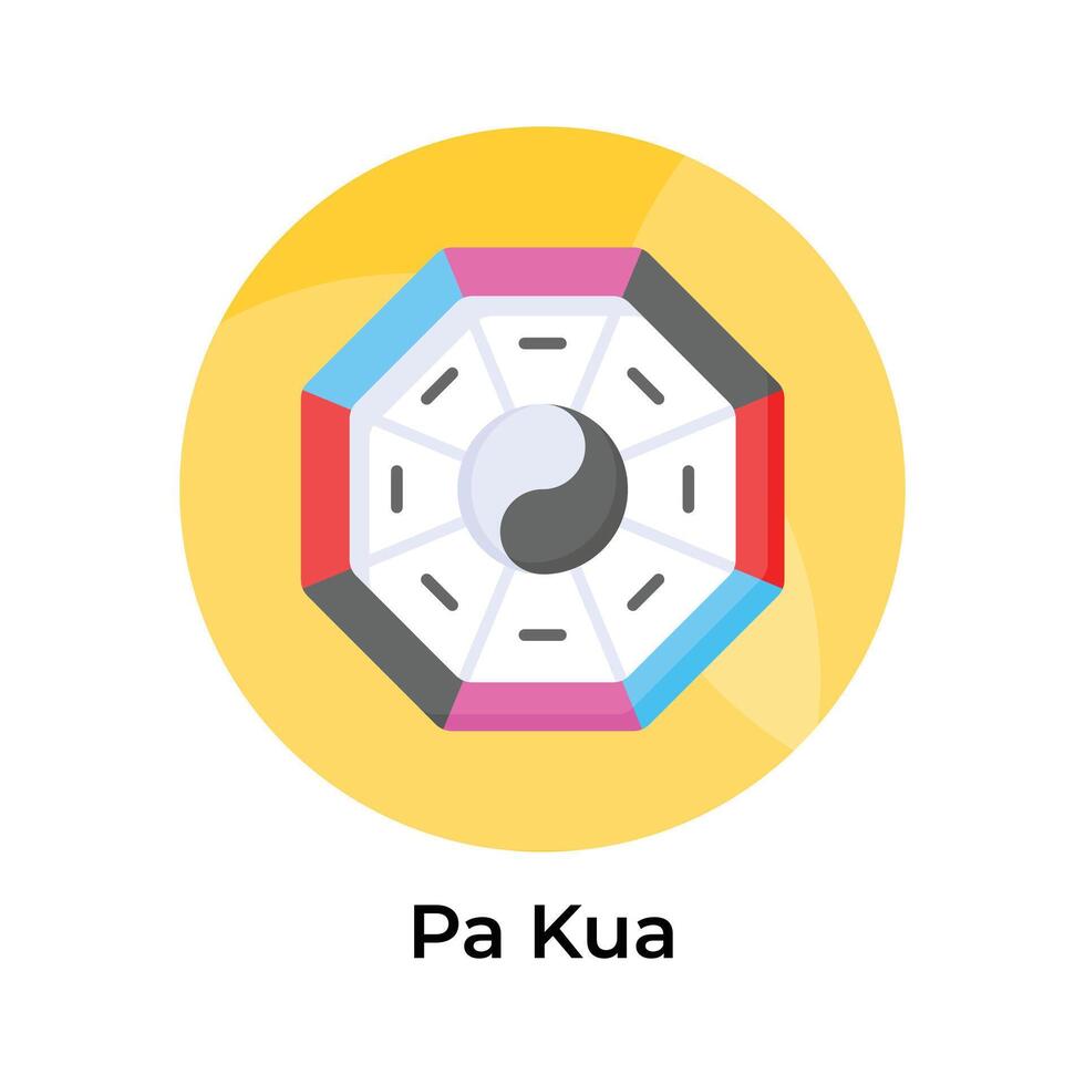 Pa Kua Mirror icon design, ready to use vector editable style 37802492 Vector Art at Vecteezy