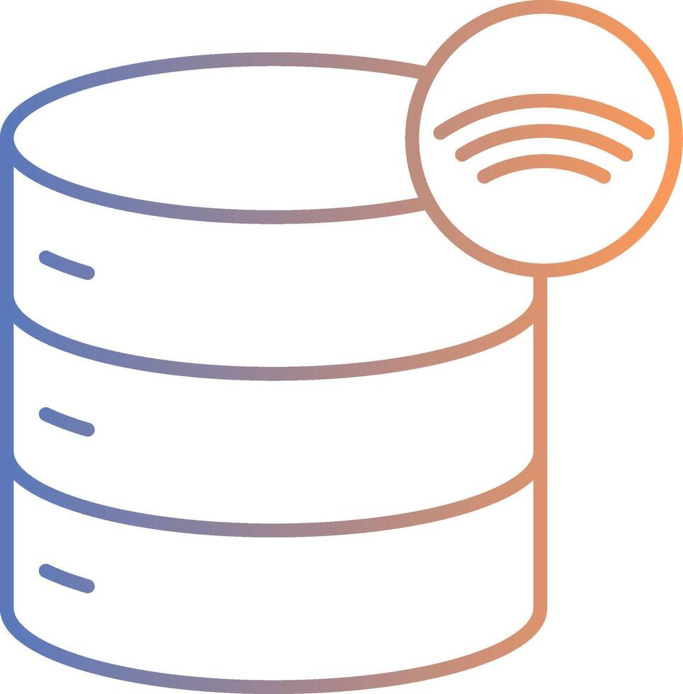 Wireless Database Line Gradient Icon 37805021 Vector Art at Vecteezy