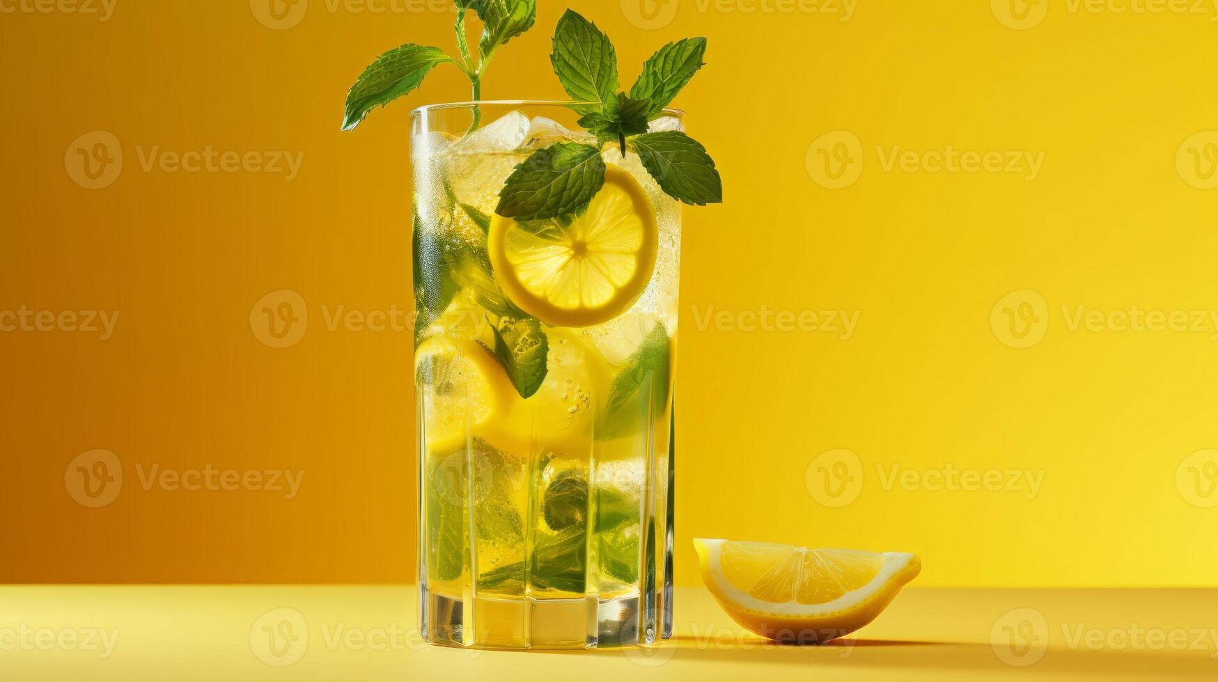 AI generated Refreshing Lemon Mint Iced Drink 37807559 Stock Photo at Vecteezy