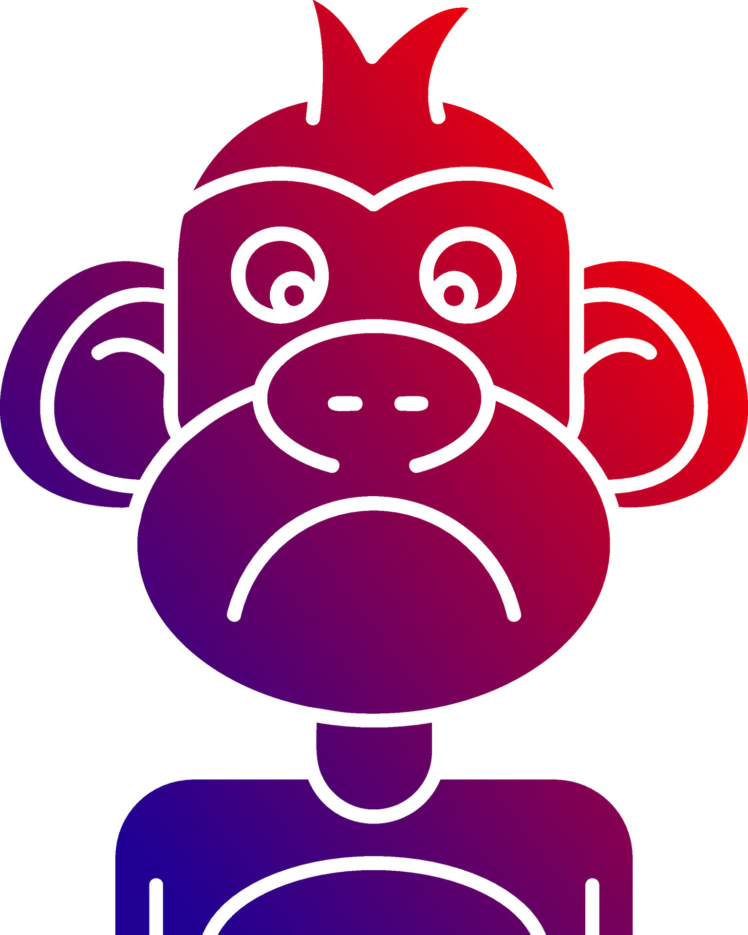 Sad Solid Gradient Icon 37808250 Vector Art at Vecteezy