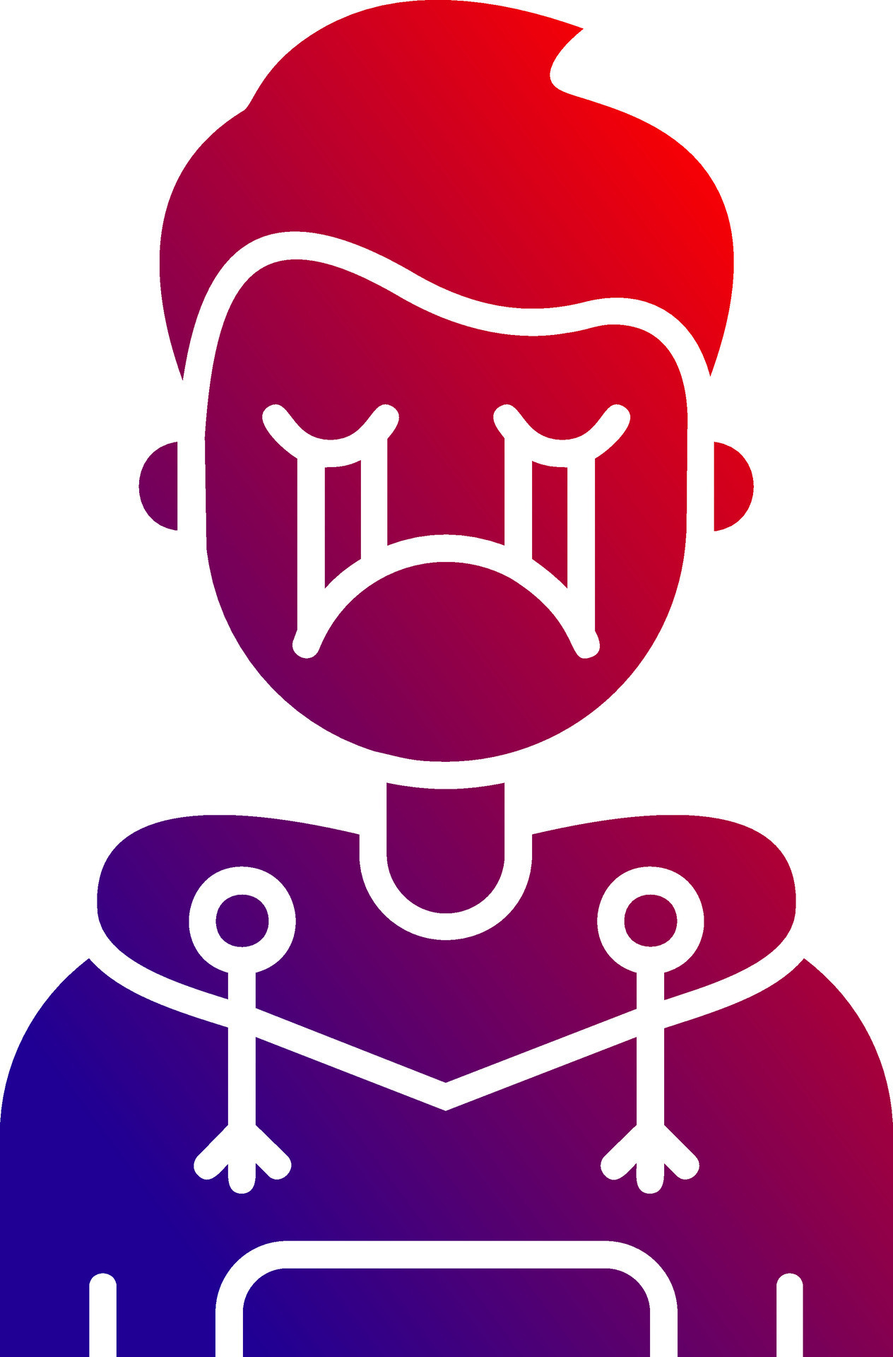 Cry Solid Gradient Icon 37808323 Vector Art at Vecteezy