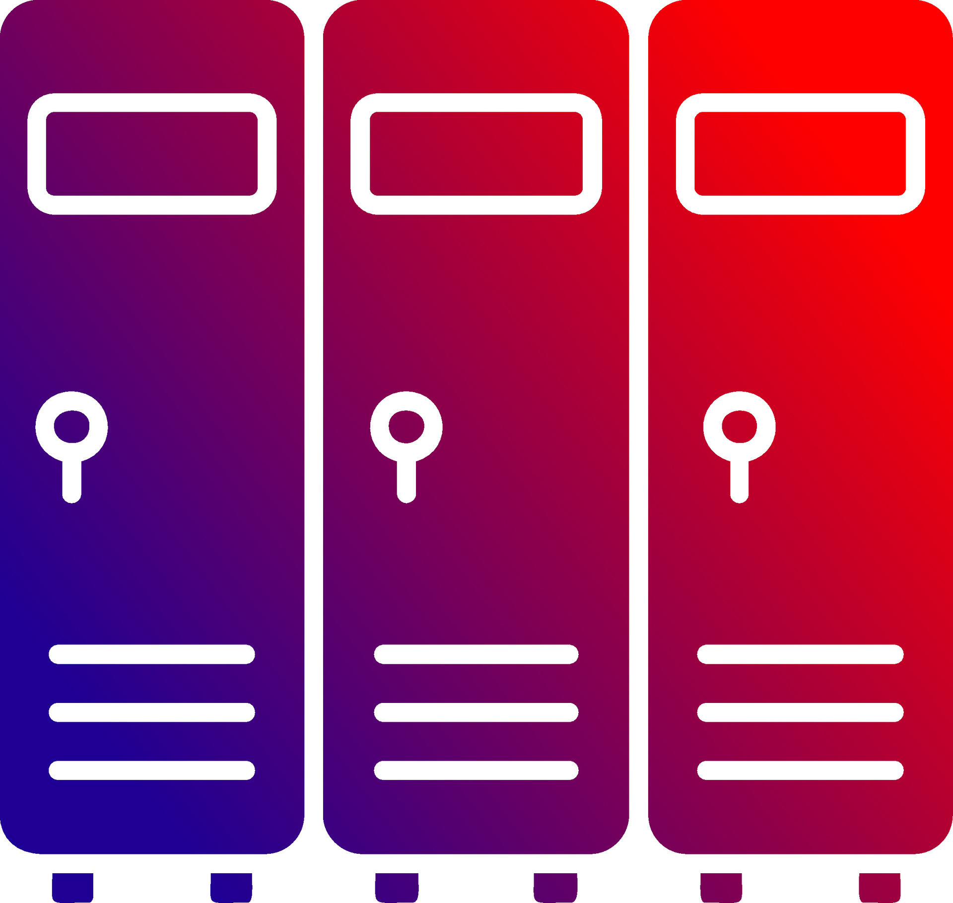 Lockers Solid Gradient Icon 37808400 Vector Art at Vecteezy
