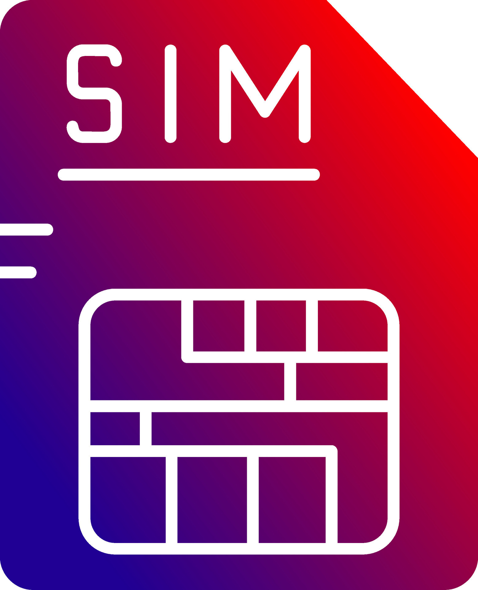 Sim Solid Gradient Icon 37808479 Vector Art at Vecteezy