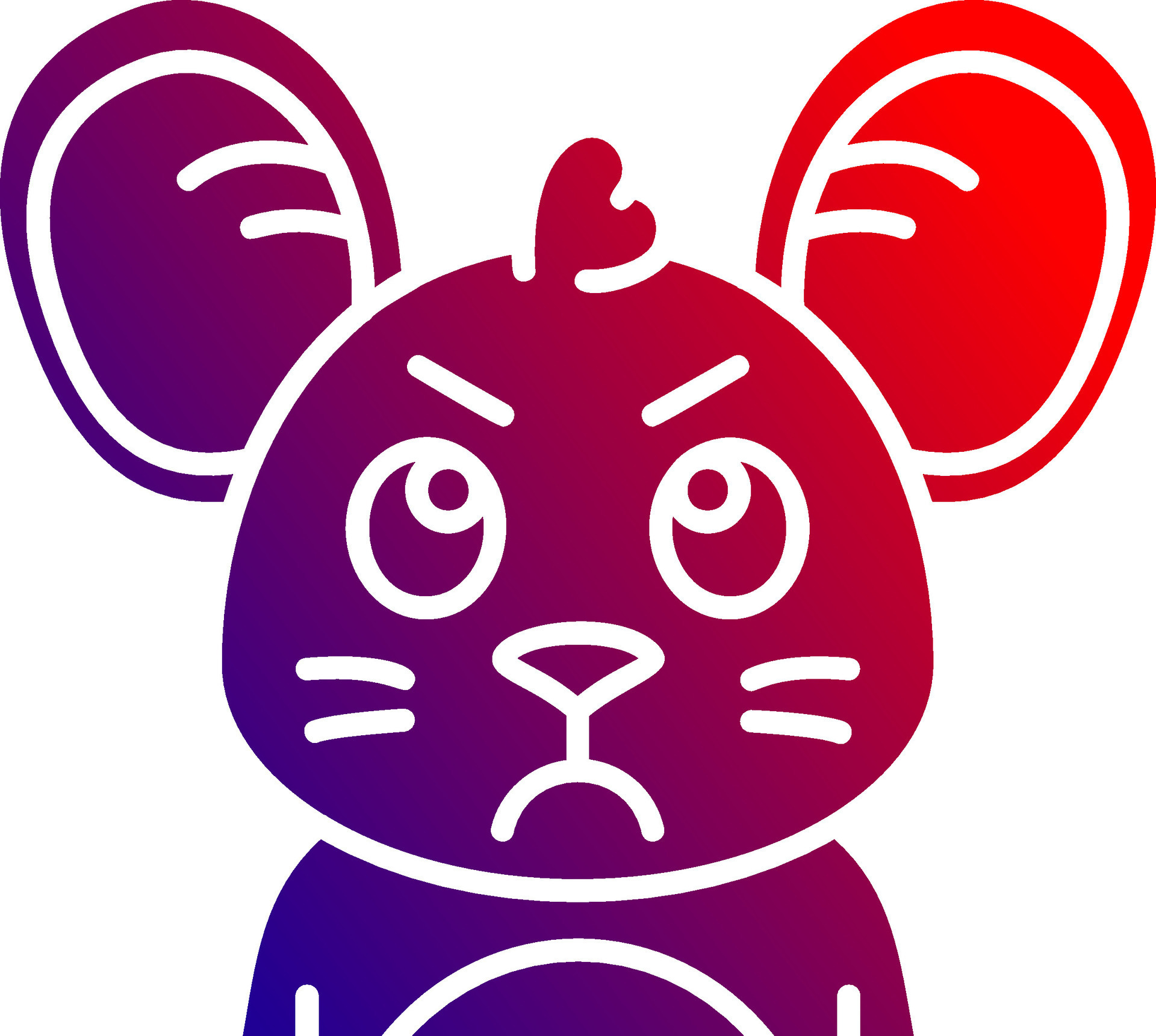 Angry Solid Gradient Icon 37808531 Vector Art at Vecteezy