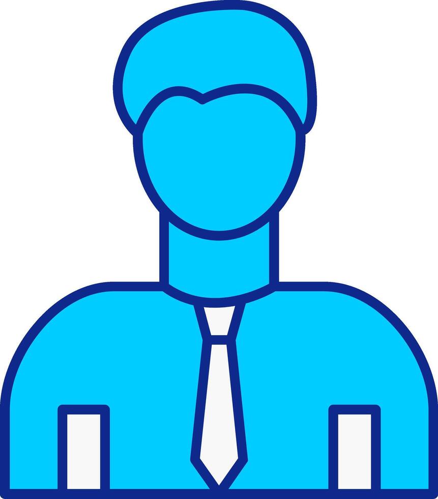 Office Worker Blue Filled Icon 37809753 Vector Art at Vecteezy