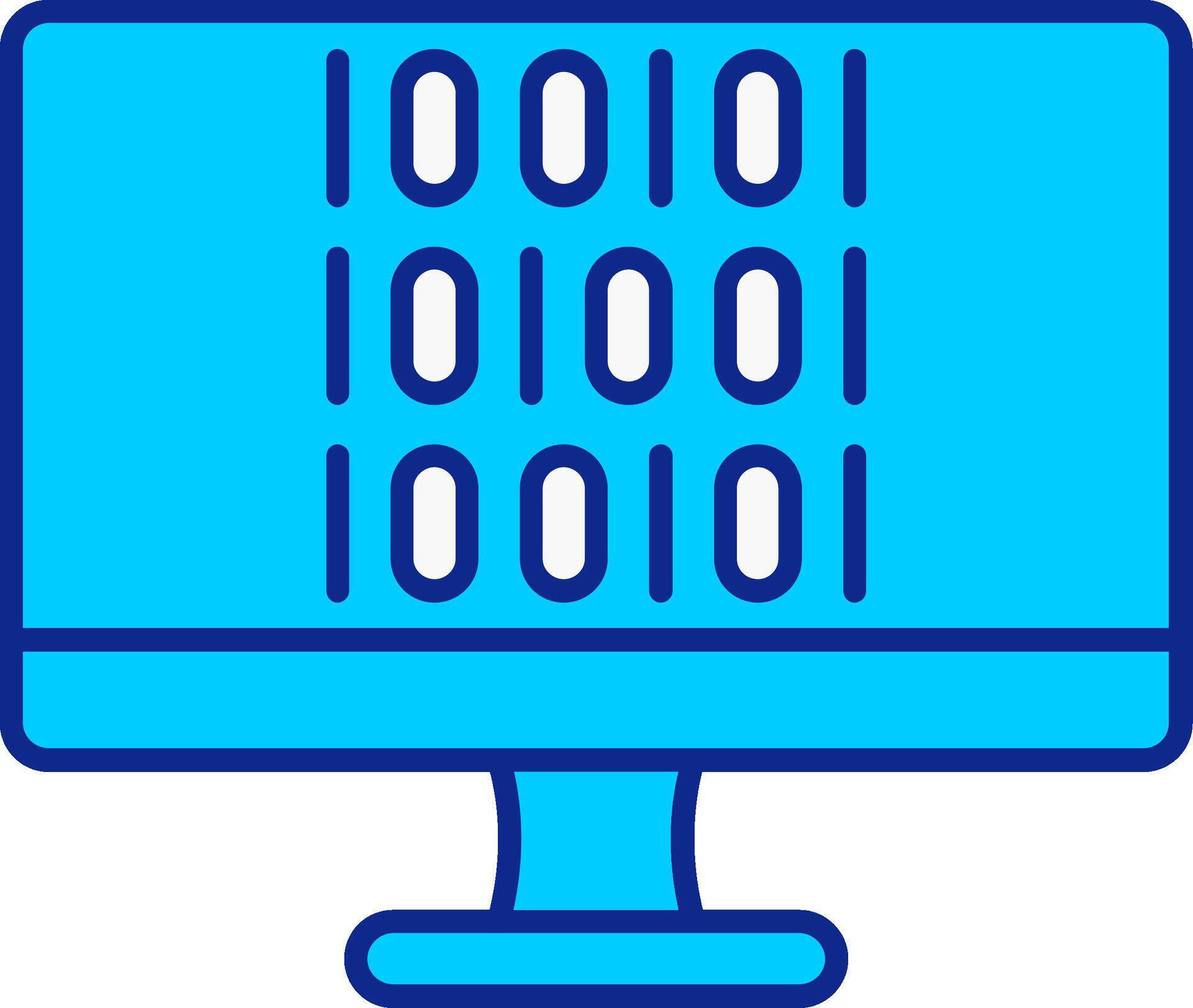 Binary Code Blue Filled Icon 37810036 Vector Art At Vecteezy