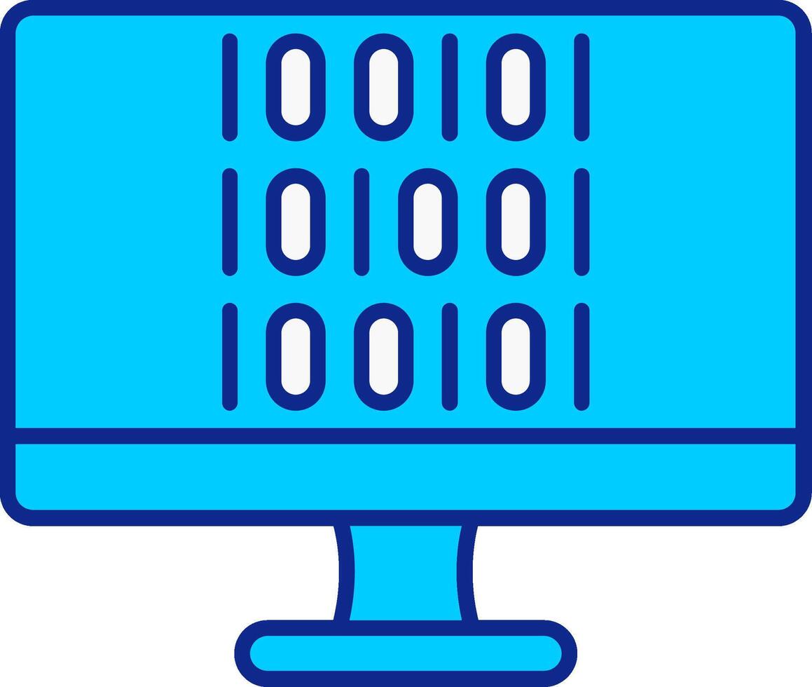 Binary Code Blue Filled Icon 37810036 Vector Art at Vecteezy