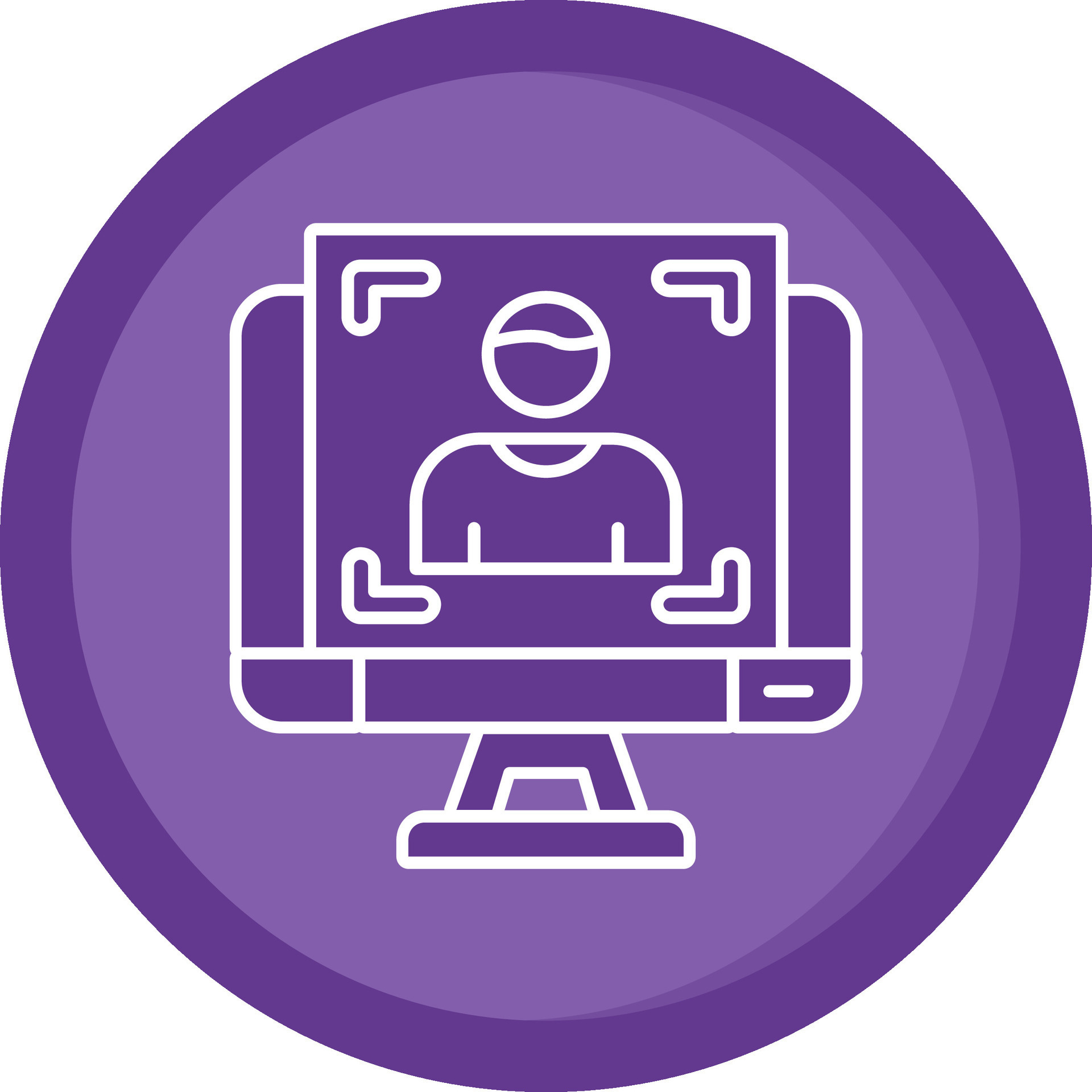 Portrait Solid Purple Circle Icon 37811478 Vector Art at Vecteezy