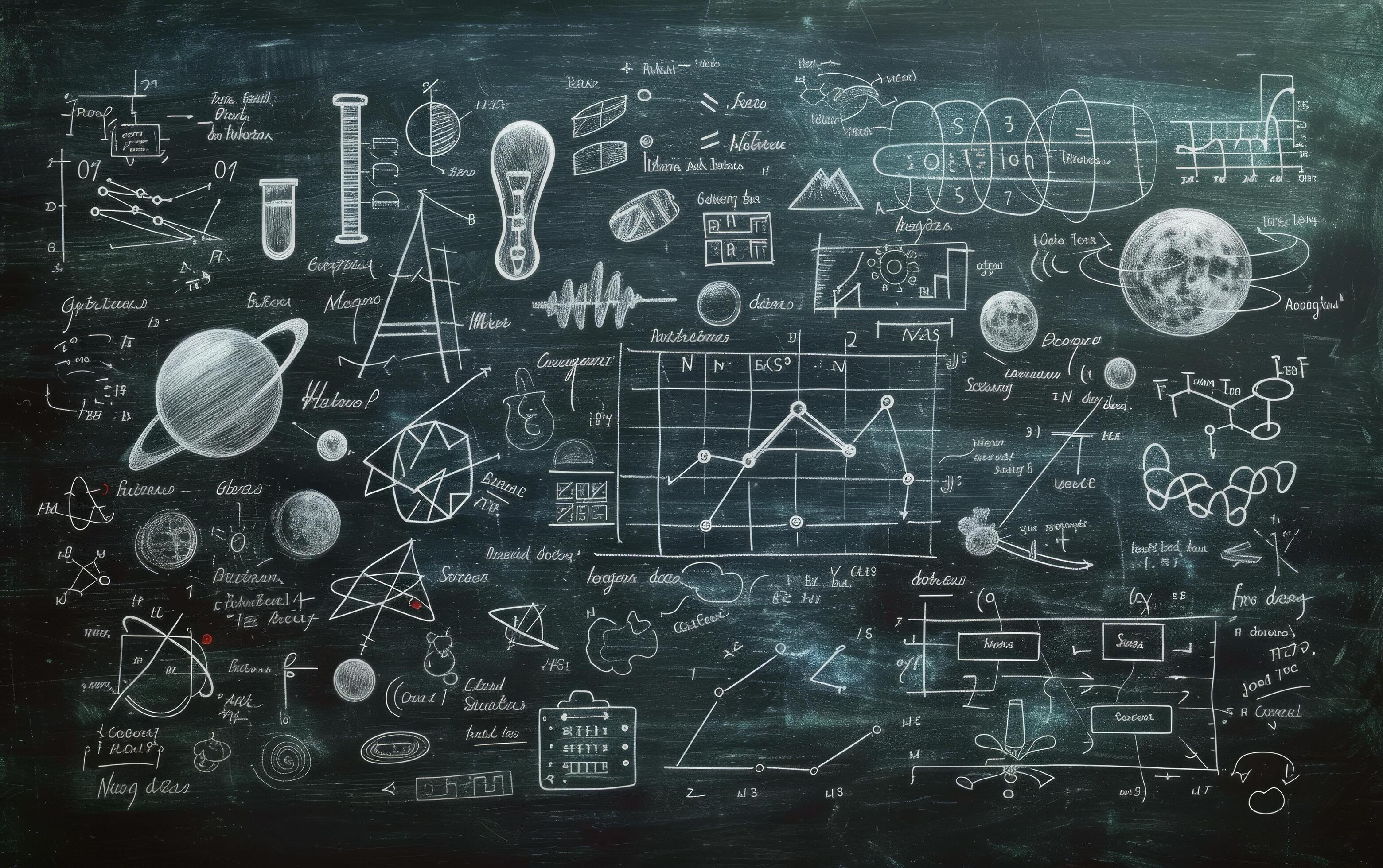 AI generated Chalkboard with Mathematical Concepts 37812713 Stock Photo at Vecteezy