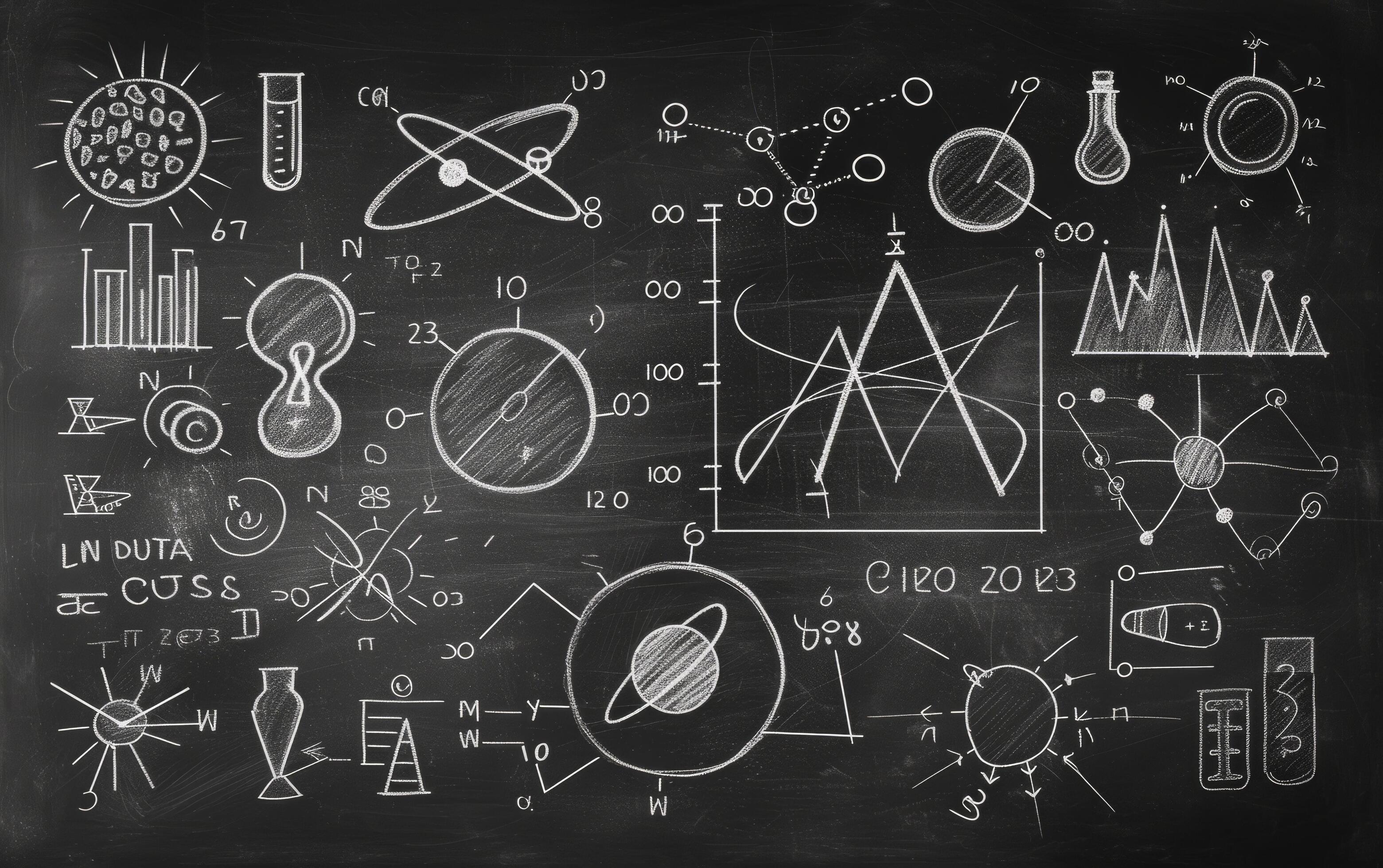 AI generated Chalkboard with Mathematical Concepts 37813041 Stock Photo ...