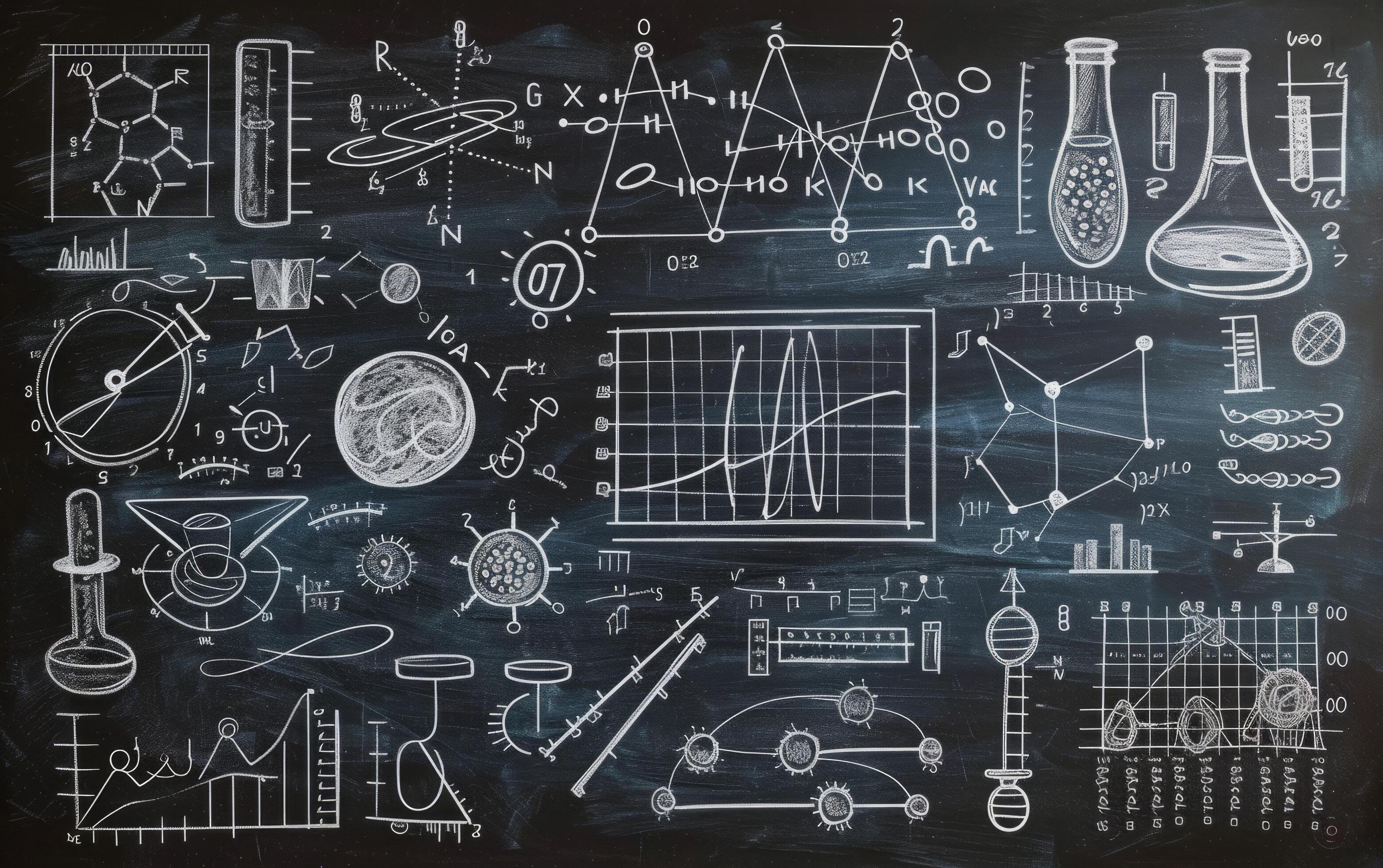 AI generated Chalkboard with Mathematical Concepts 37813053 Stock Photo ...