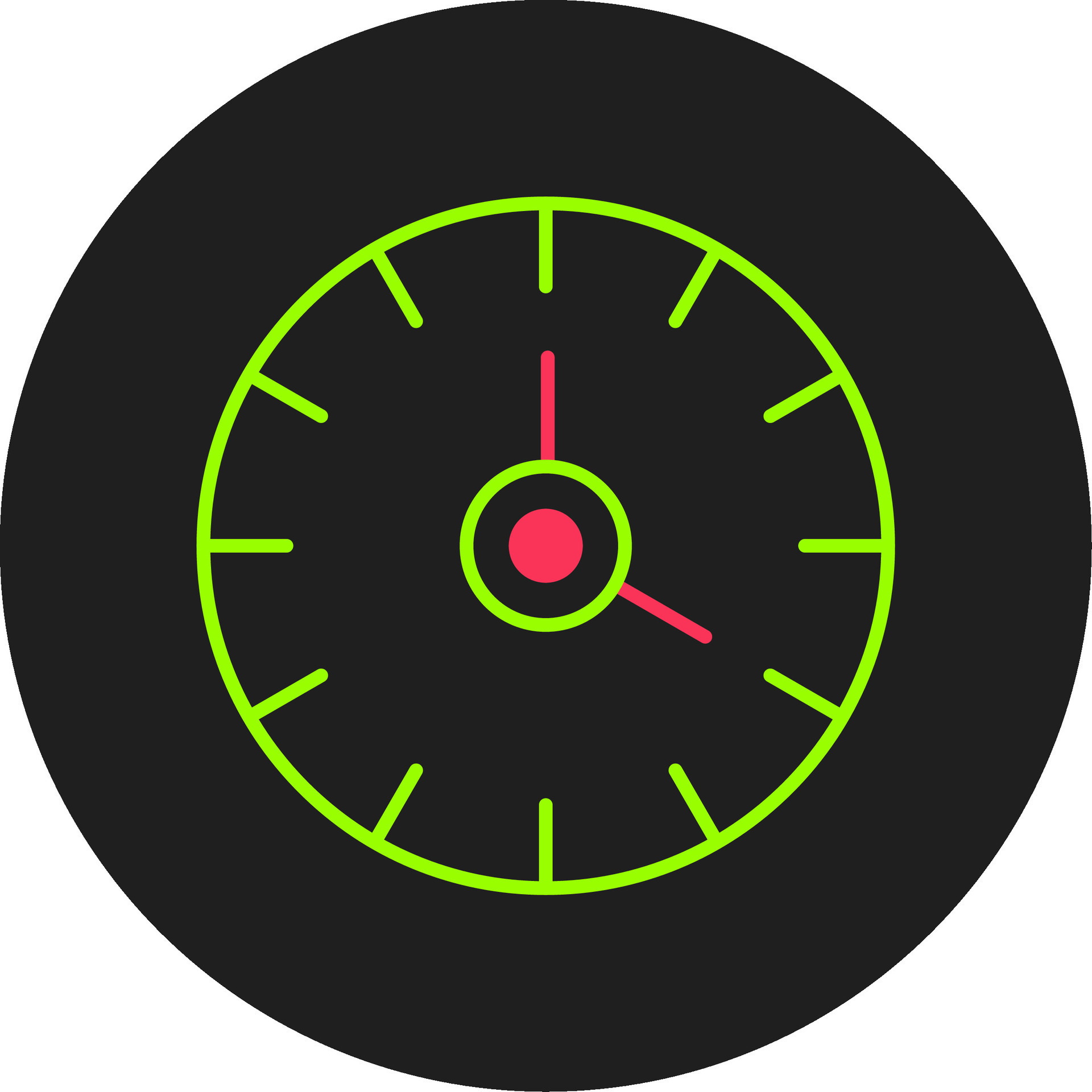 Clock Glyph Circle Icon 37820510 Vector Art at Vecteezy