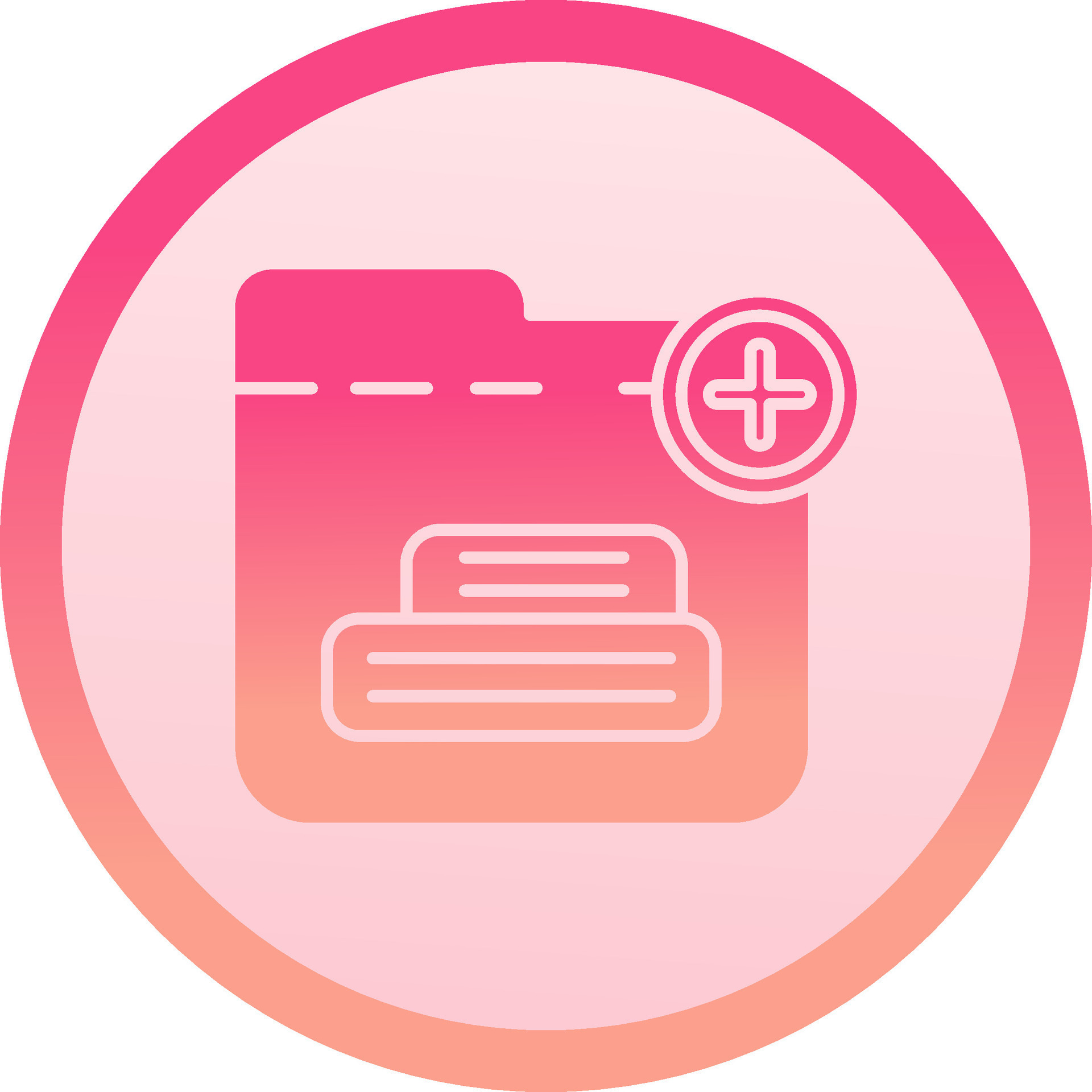 Folder solid circle gradeint Icon 37820917 Vector Art at Vecteezy