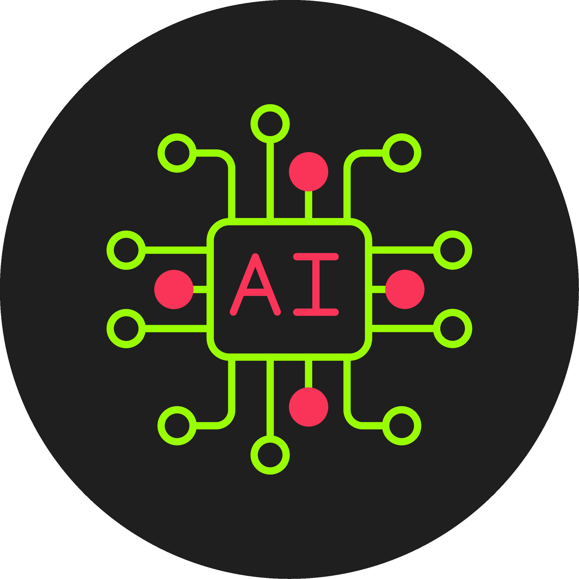 Ai Glyph Circle Icon 37821123 Vector Art at Vecteezy