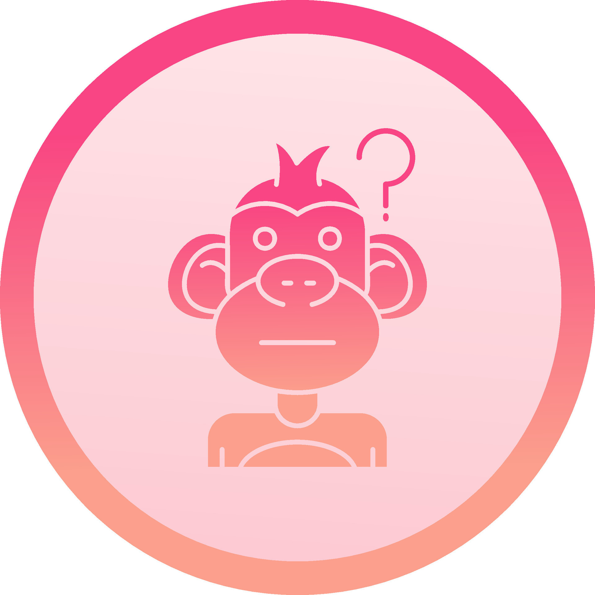 Thinking solid circle gradeint Icon 37821126 Vector Art at Vecteezy