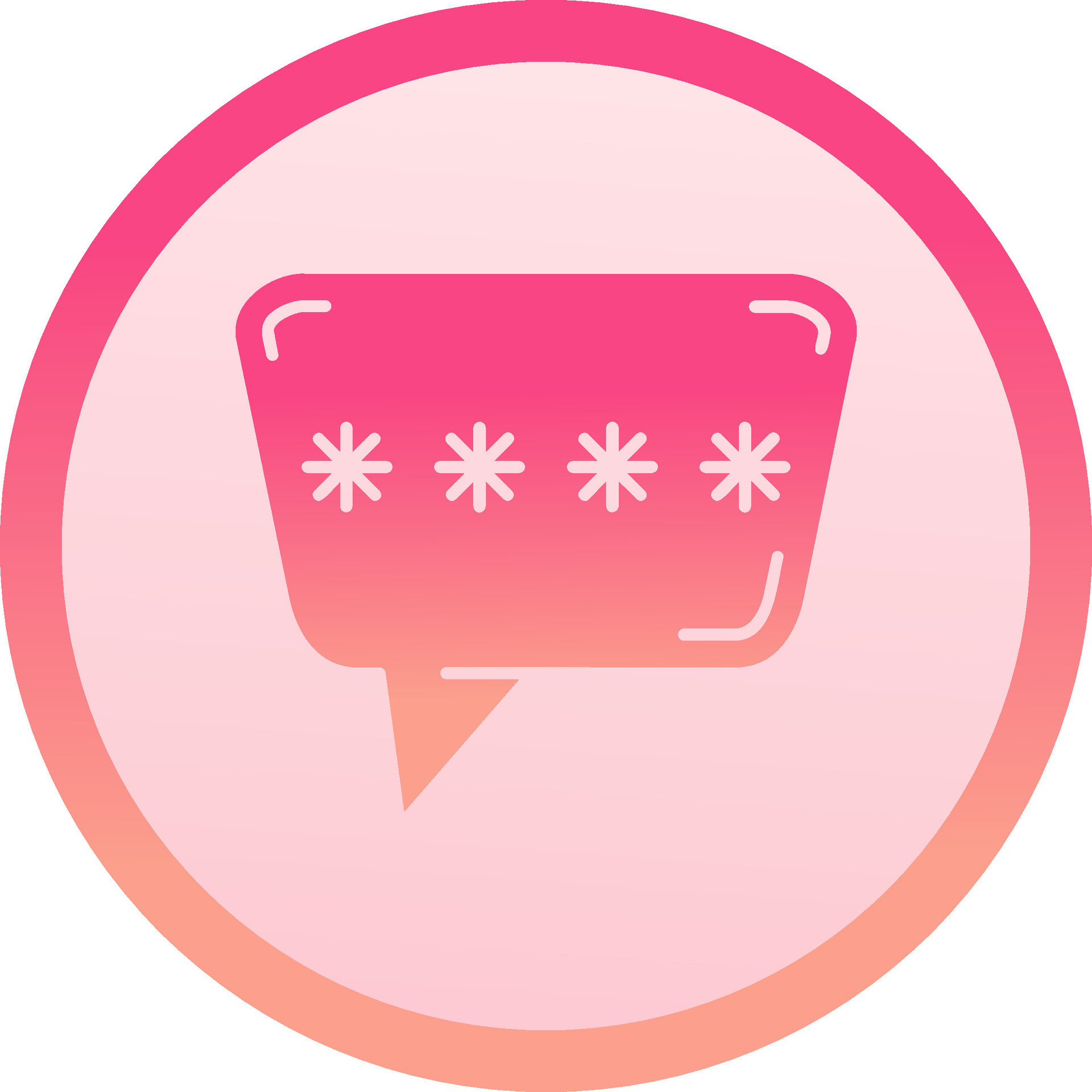 Chat box solid circle gradeint Icon 37821320 Vector Art at Vecteezy