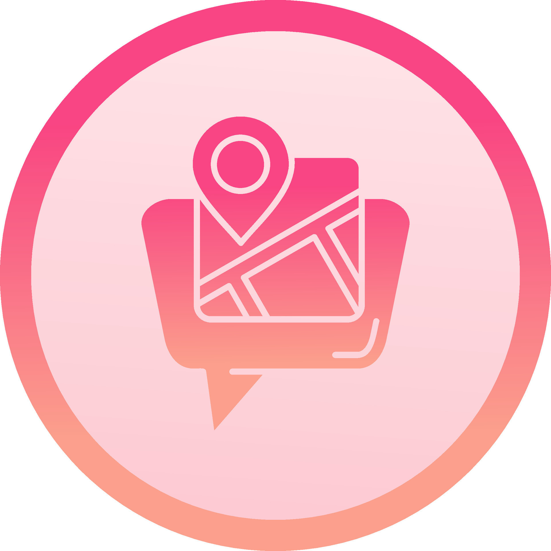 Map location solid circle gradeint Icon 37821334 Vector Art at Vecteezy